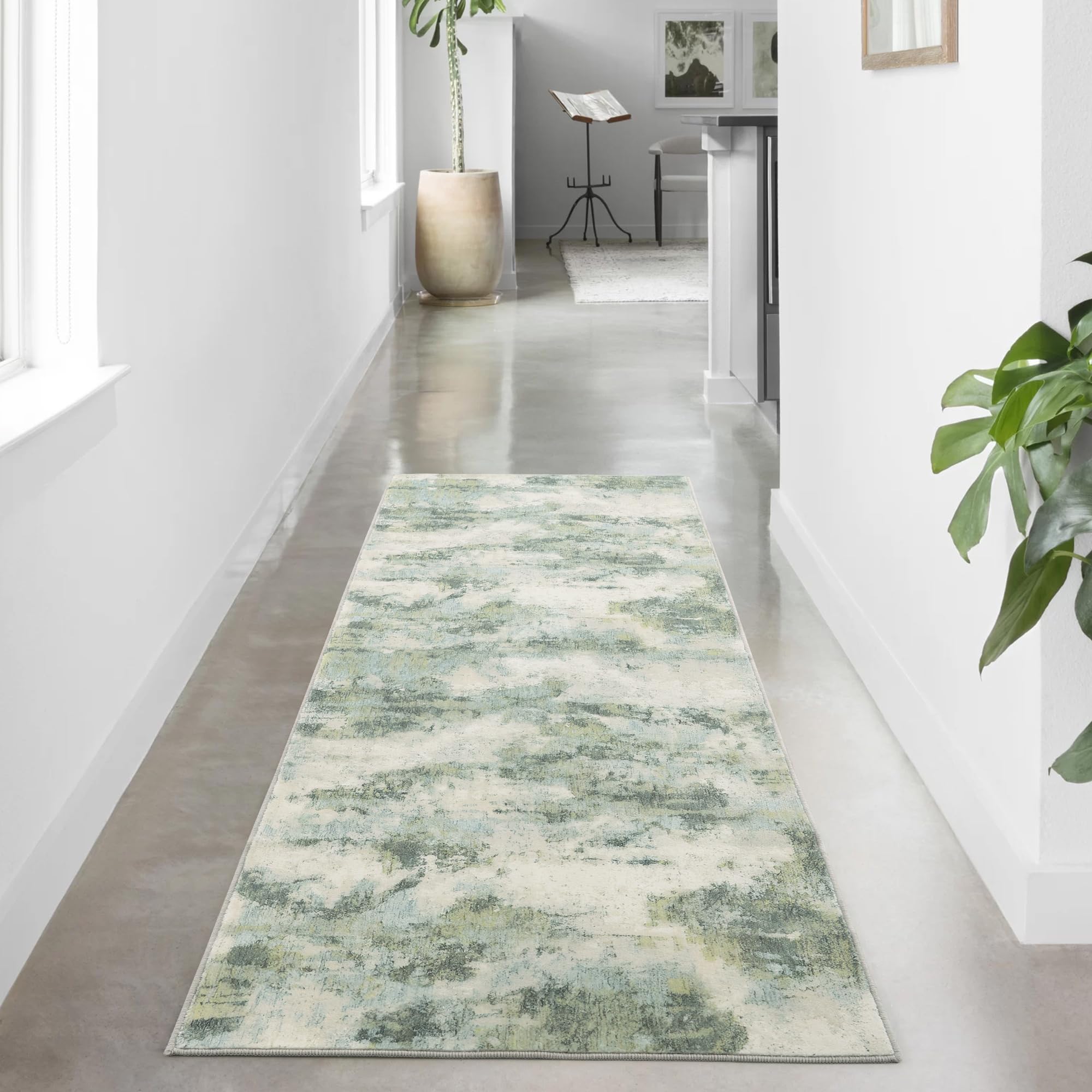 Amazon.com: Carvapet Runners for Hallways, 2x6 Washable Modern Abstract ...