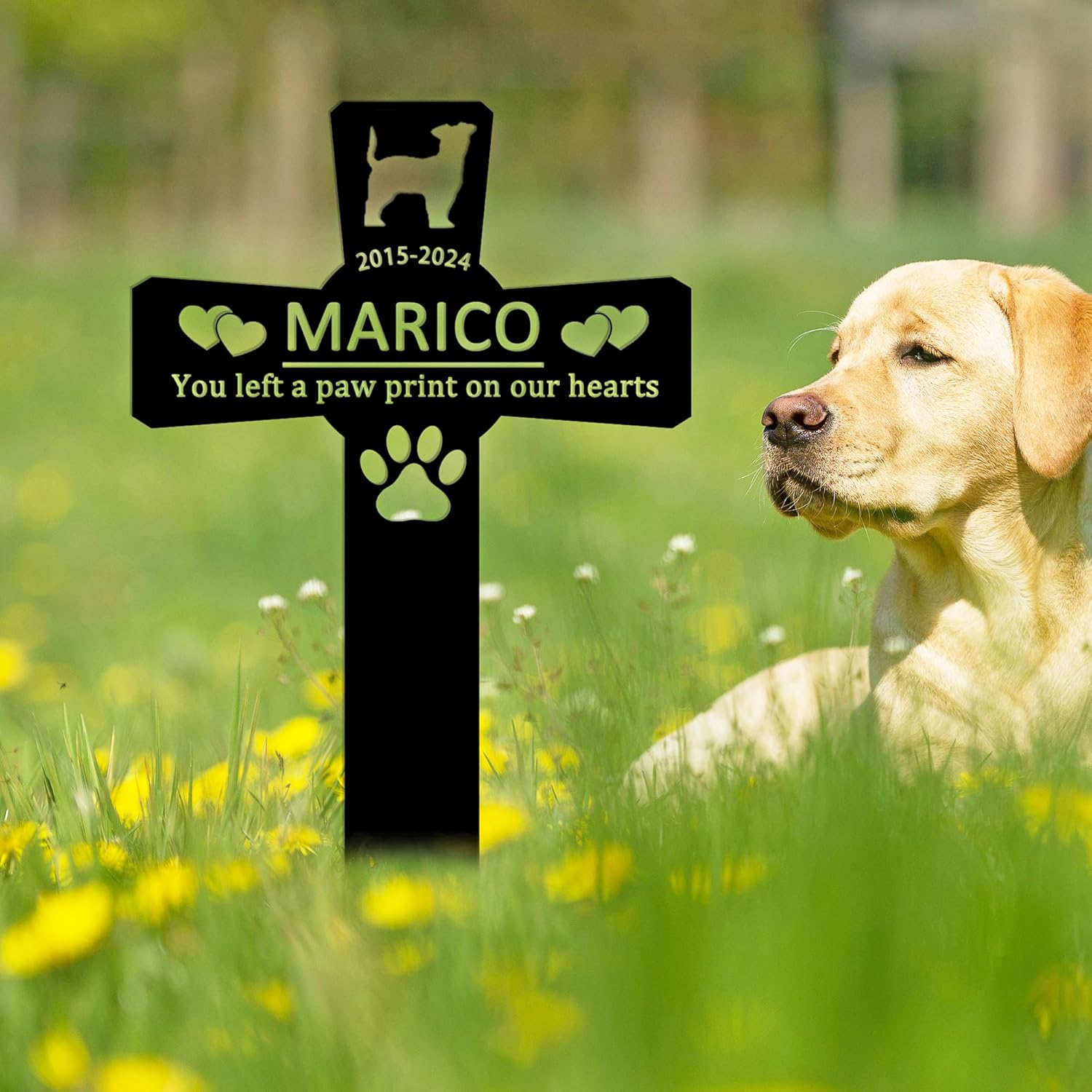 Amazon.com : Personalized Dog Memorial Stake Custom Pet Grave Marker ...