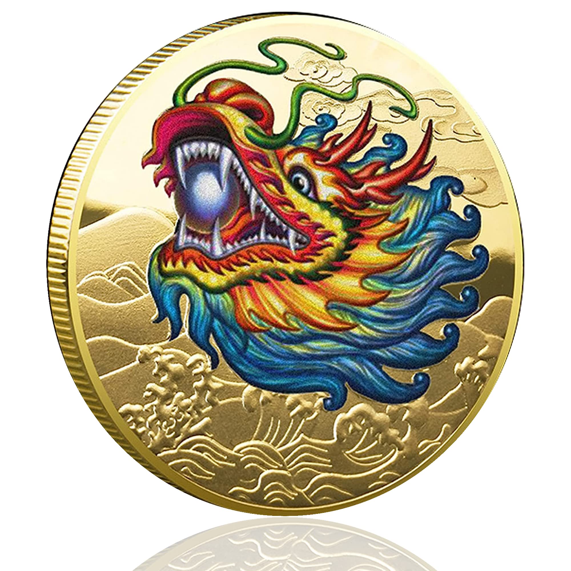 Amazon.com: Chinese Loong Lucky Coin Attract Good Luck and Prosperity ...