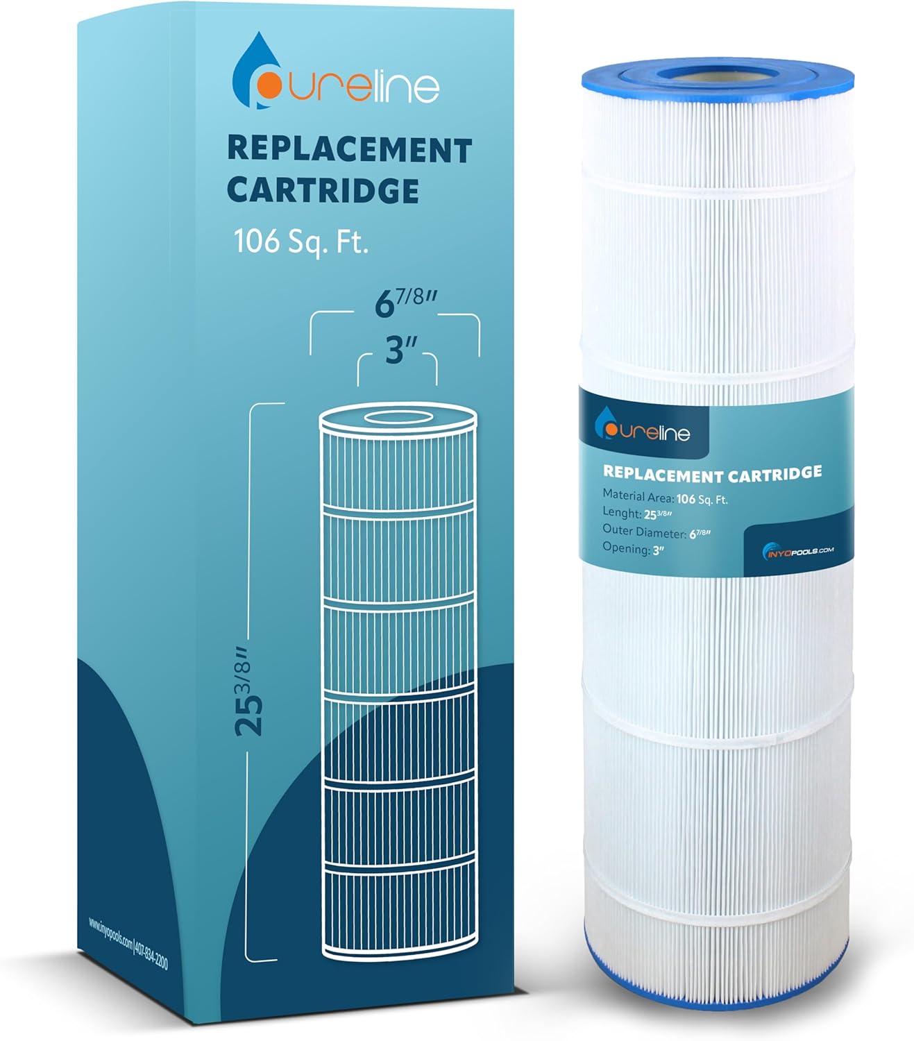 Amazon.com : Pureline 106 Sq Ft Pool Replacement Cartridge Filter ...