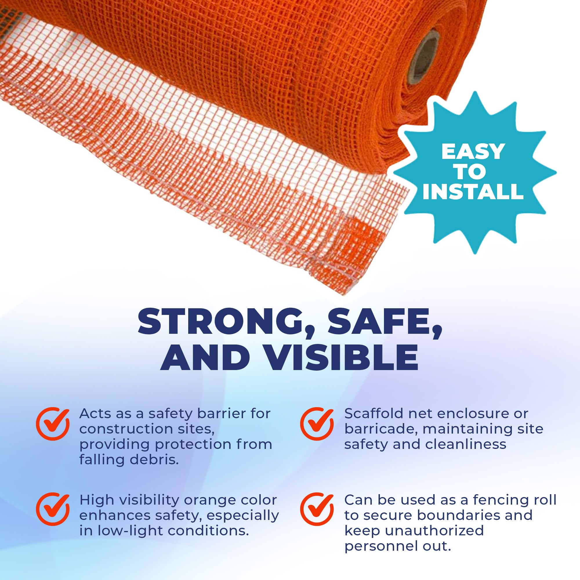 Snapklik.com : Tarps Now 4 X 150 Orange Safety Netting Roll - Heavy ...