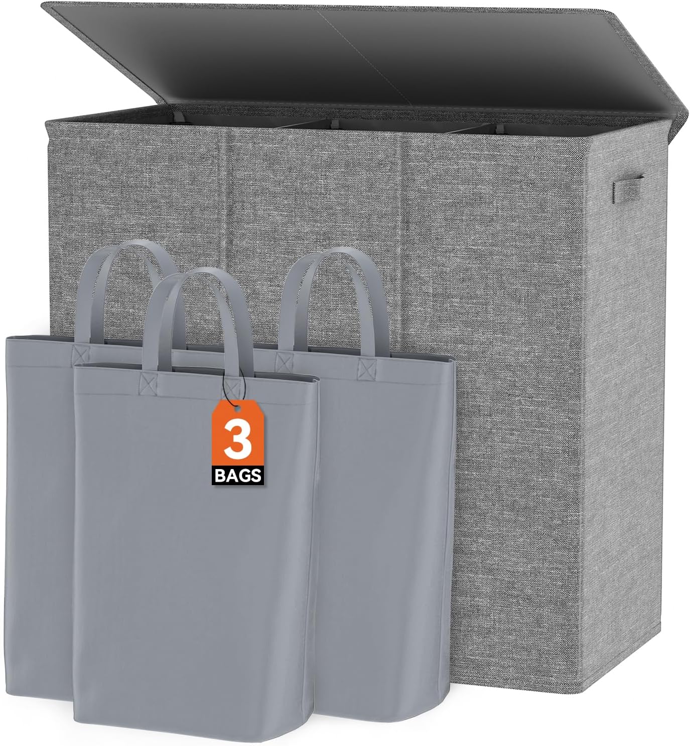 Amazon.com: Bathola Laundry Hamper with Lid, 145L Extra Large Hamper 3 ...