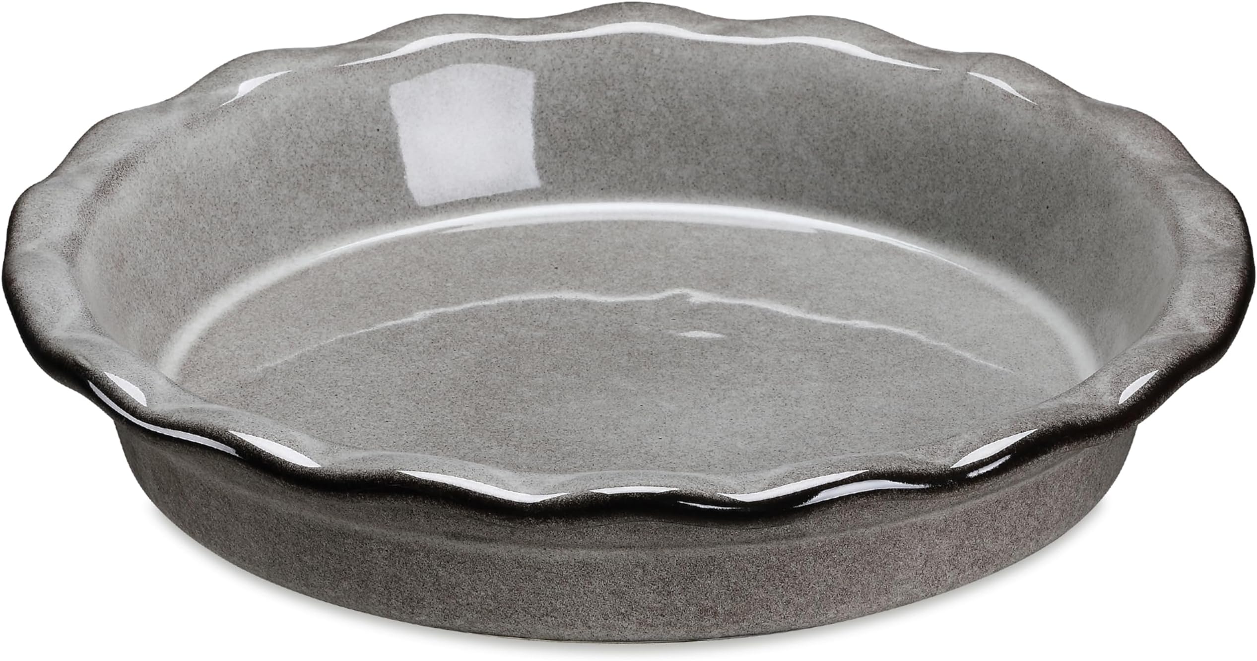 LOVECASA Round Quiche Dish, Fluted Quiche Baking Dish, Ceramic Pan ...