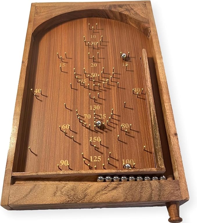 Classic vintage style TABLETOP PINBALL BAGATELLE GAME 40cm x 25cm ...