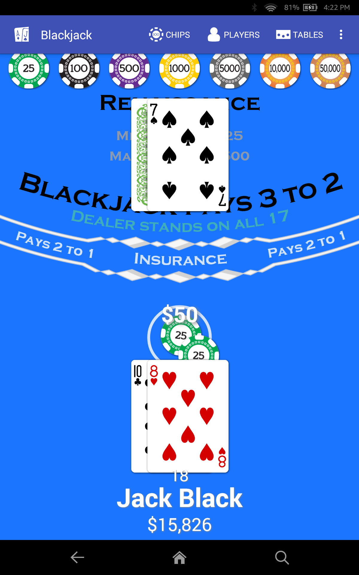 Blackjack Player - App on Amazon Appstore