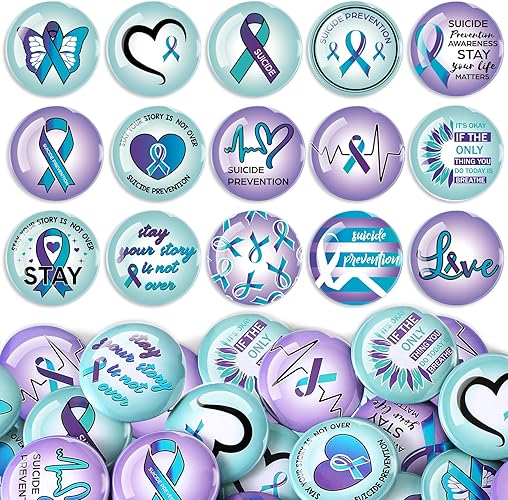Amazon.com: Remuuly 150 Pieces Suicide Awareness Mini Buttons Suicide ...