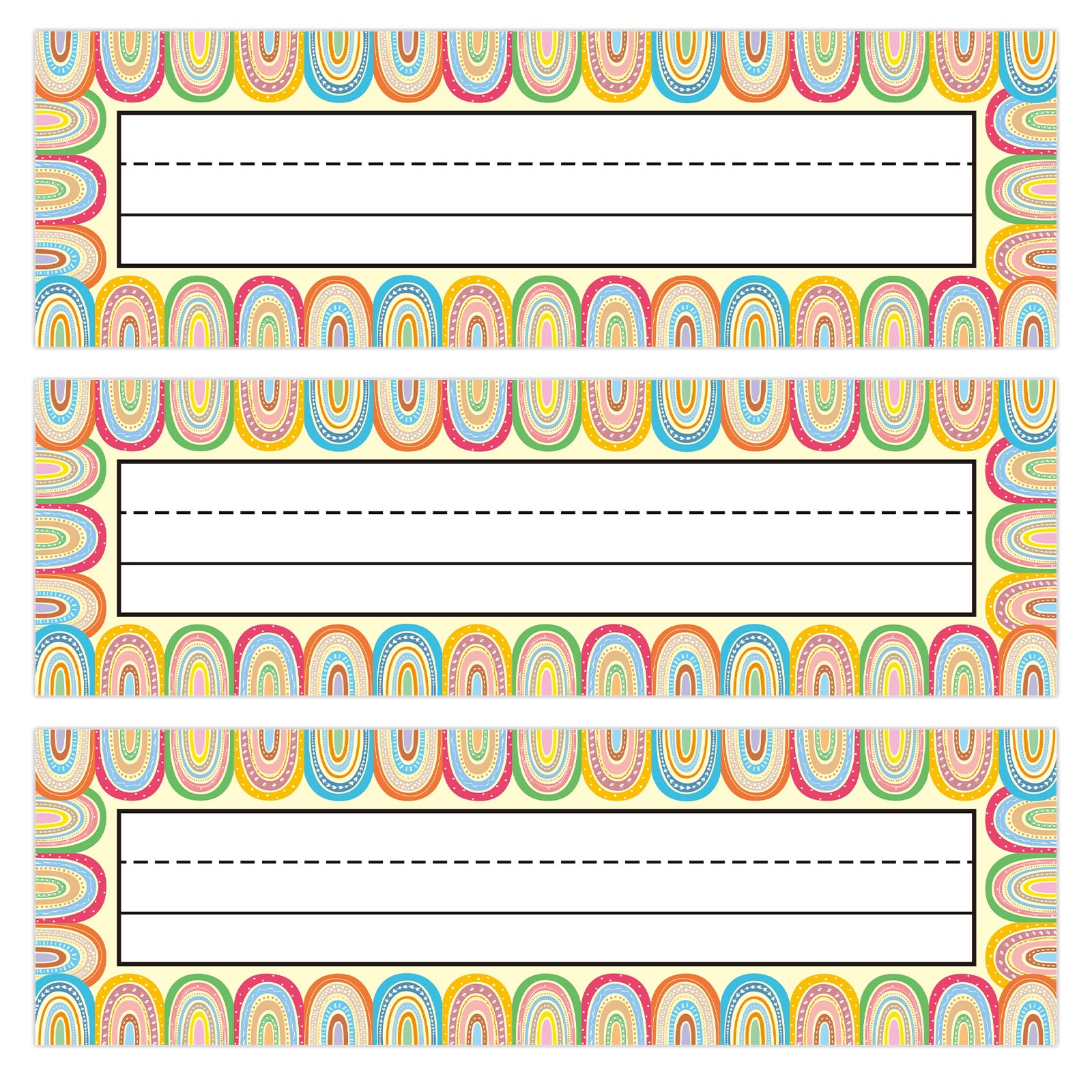 Snapklik.com : Pack Of 50 Boho Nameplates For Student Desks Classroom ...