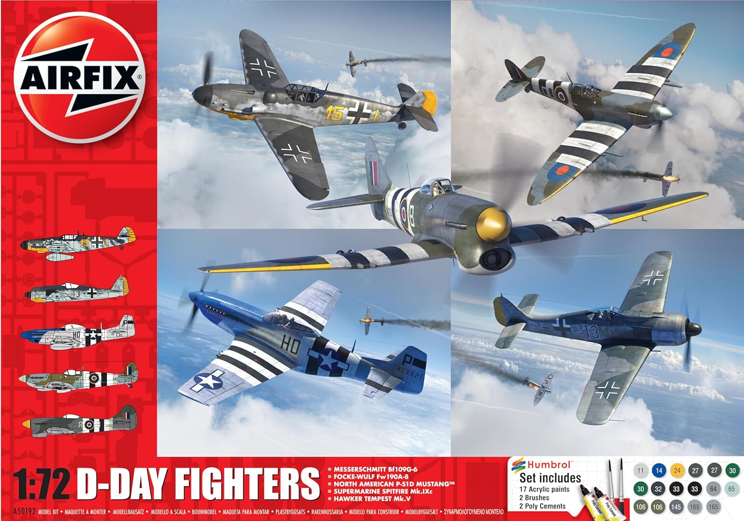 Airfix Aircraft Model Building Kits - A50192 D-Day Fighters Miniature ...