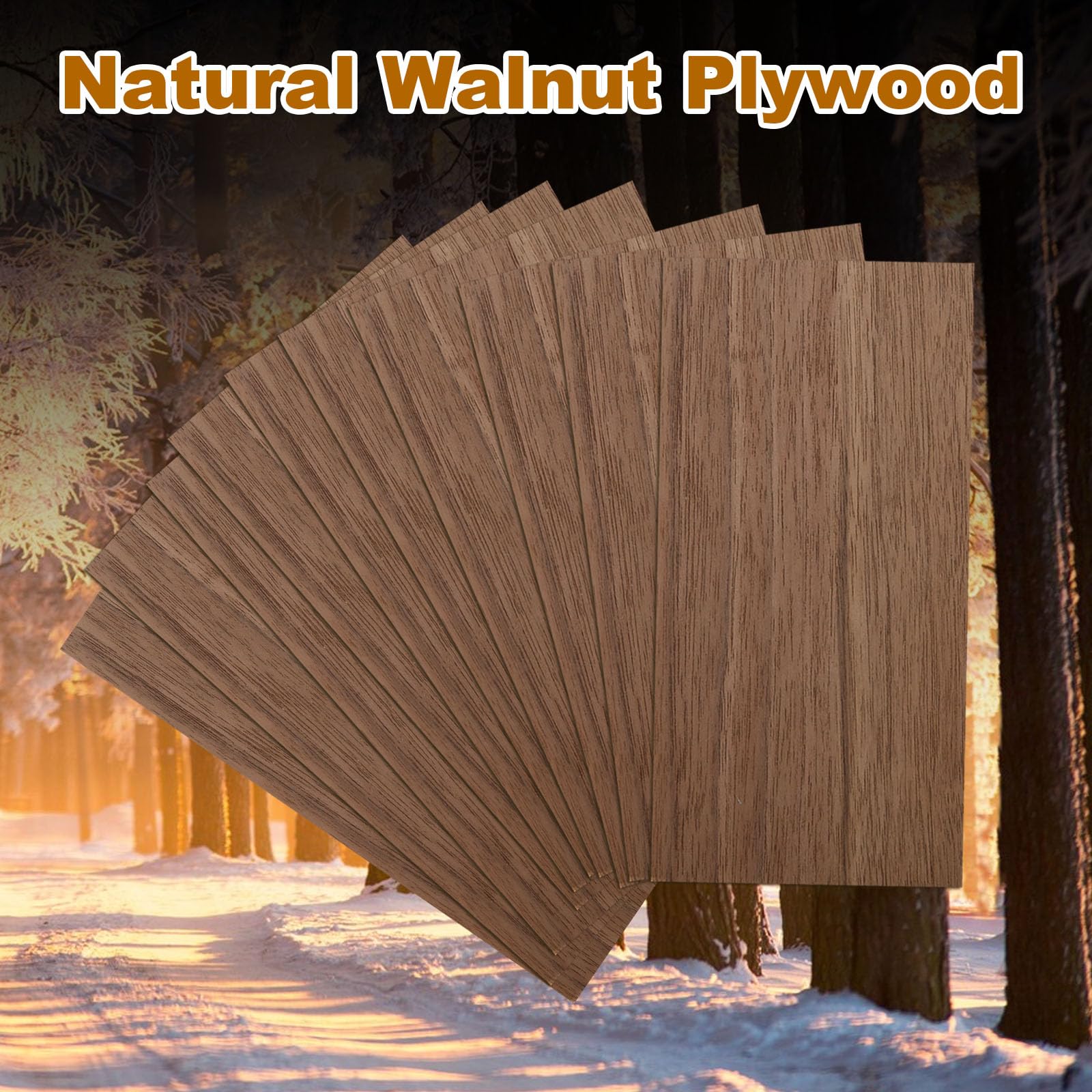 Snapklik.com : 12 Pcs Walnut Wood Sheets, 8 X 4 Inch Walnut Plywood ...