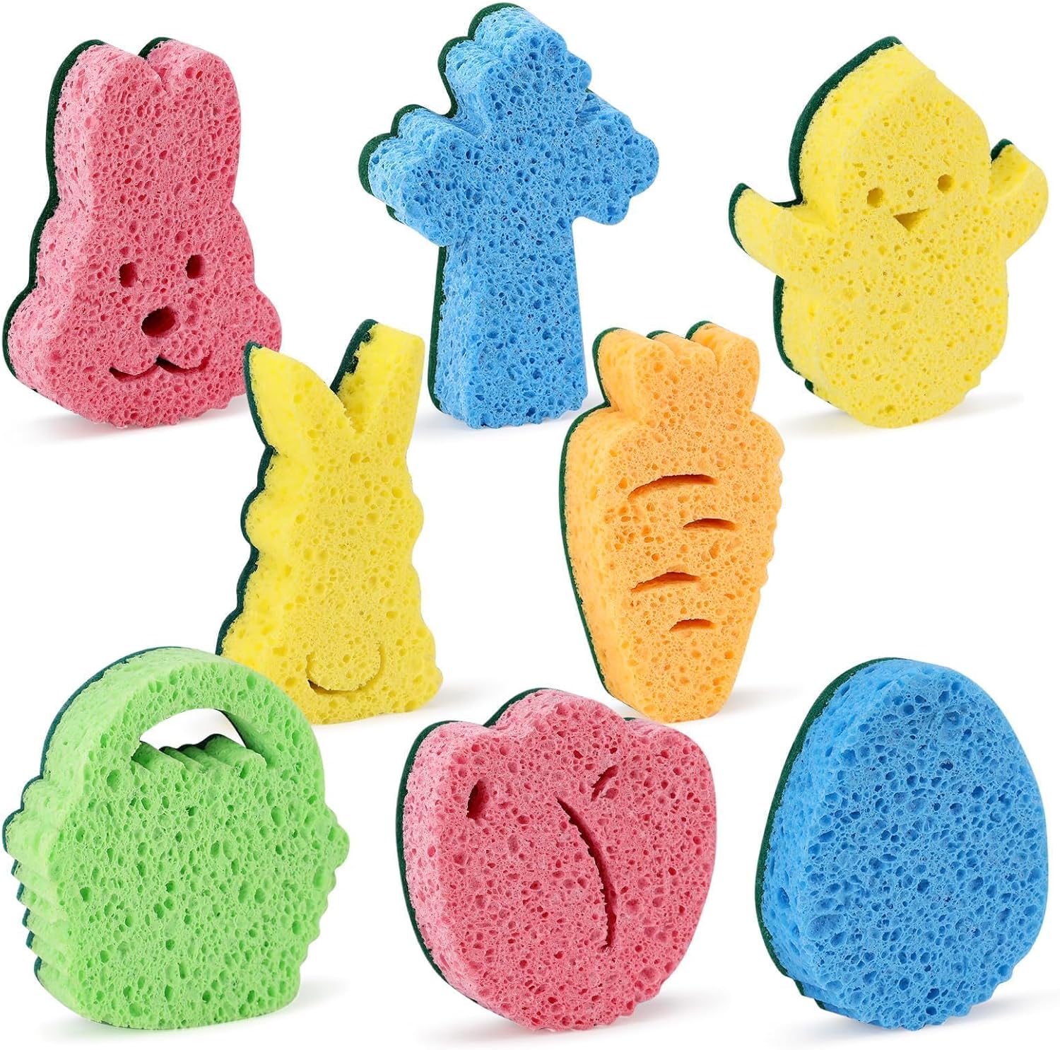 Amazon.com: Vansolinne Sponges Cleaning Kitchen Sponges Easter Sponge ...