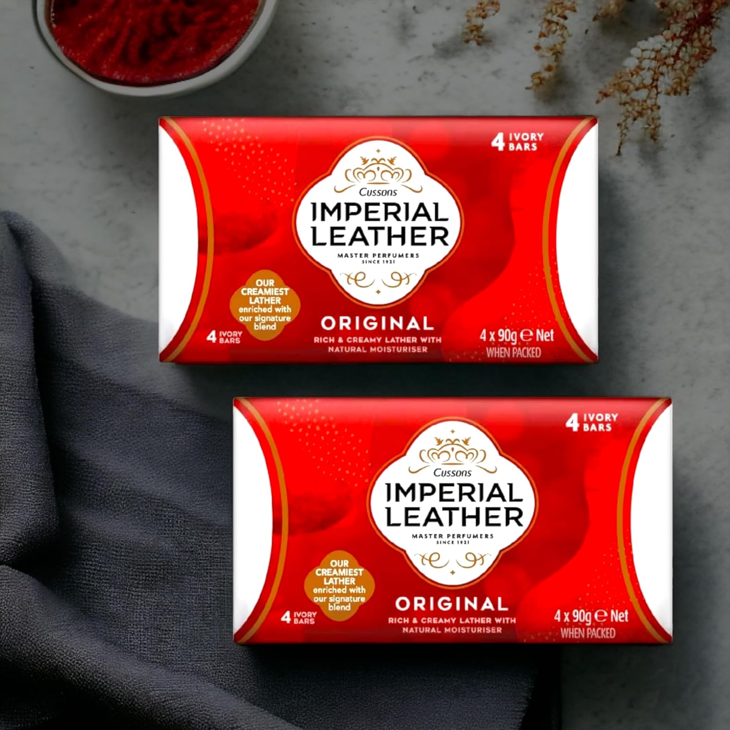 Imperial Leather Original Ivory soap (8 x 90g) Silky Smooth Sensitive ...