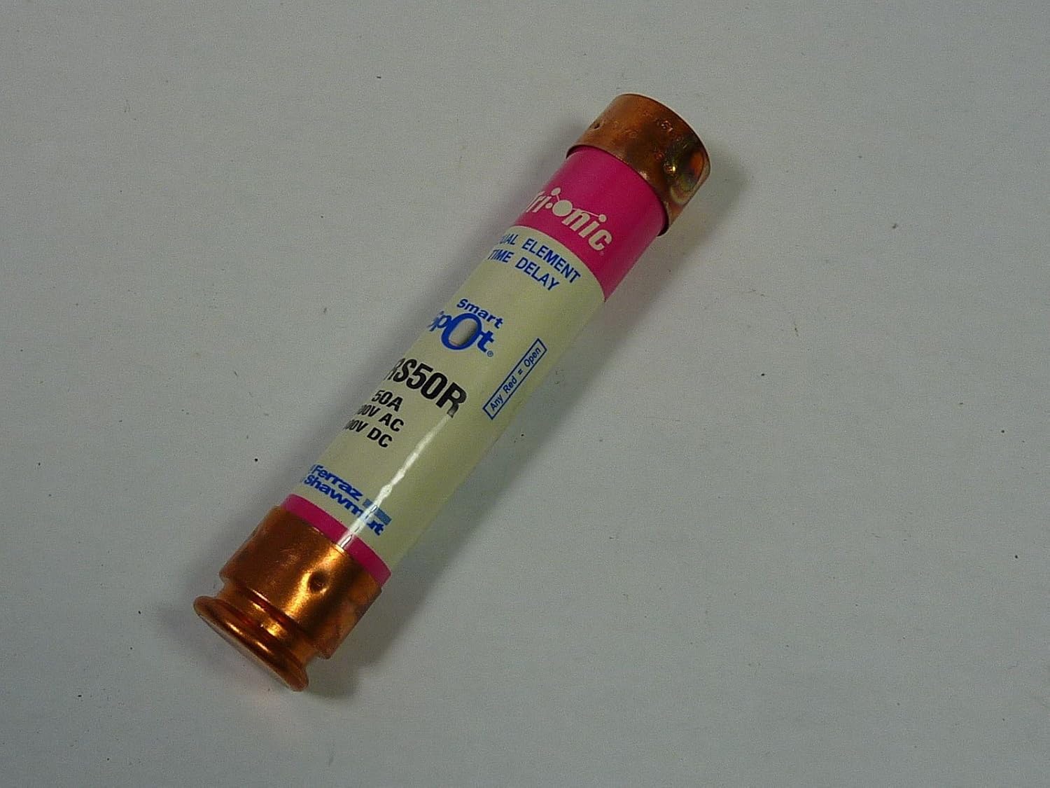 Trionic TRS50R Dual Element Time Delay Fuses 1/pkg 50A 600V 1"Diameter ...