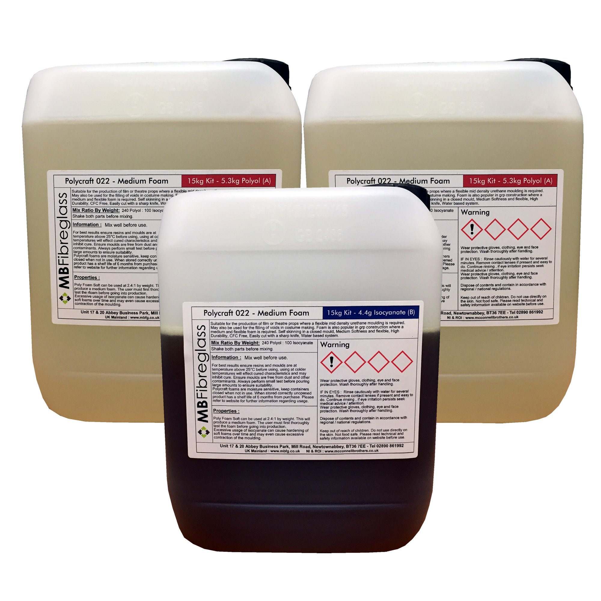 Polycraft 022 Expanding Polyurethane Foam - Medium - 15kg Polyfoam Kit ...