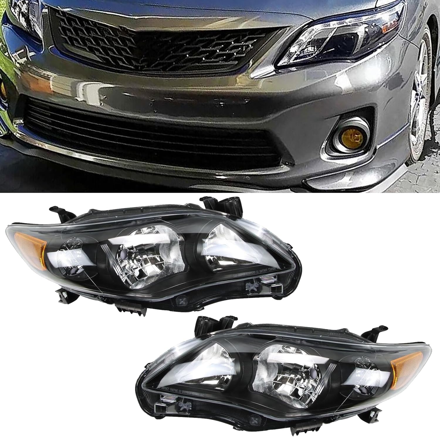 Amazon.com: Car Headlights | Compatible with Toyota Corolla 2011 2012 ...