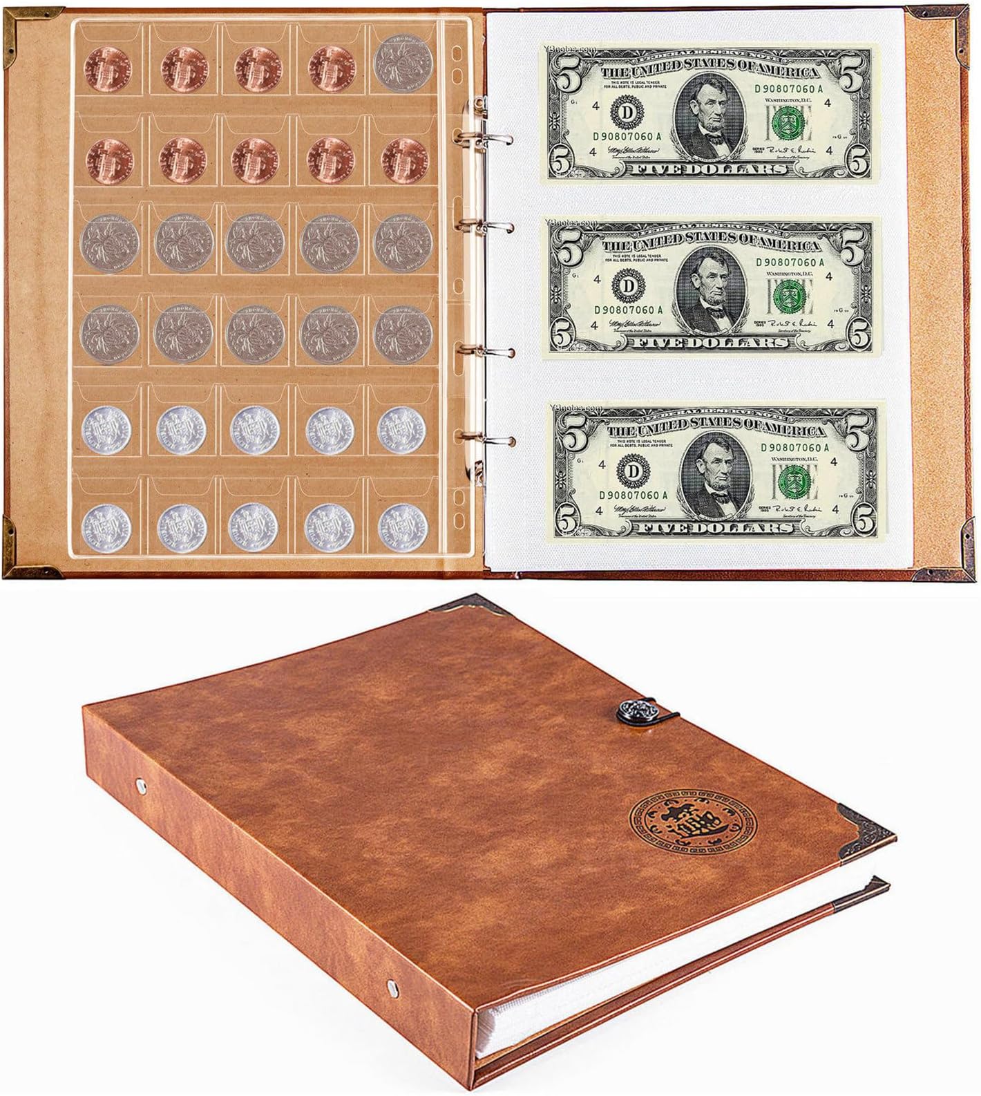 Amazon.com: Jucoan Coin Collection Album, 310 Pockets Coin and Currency ...