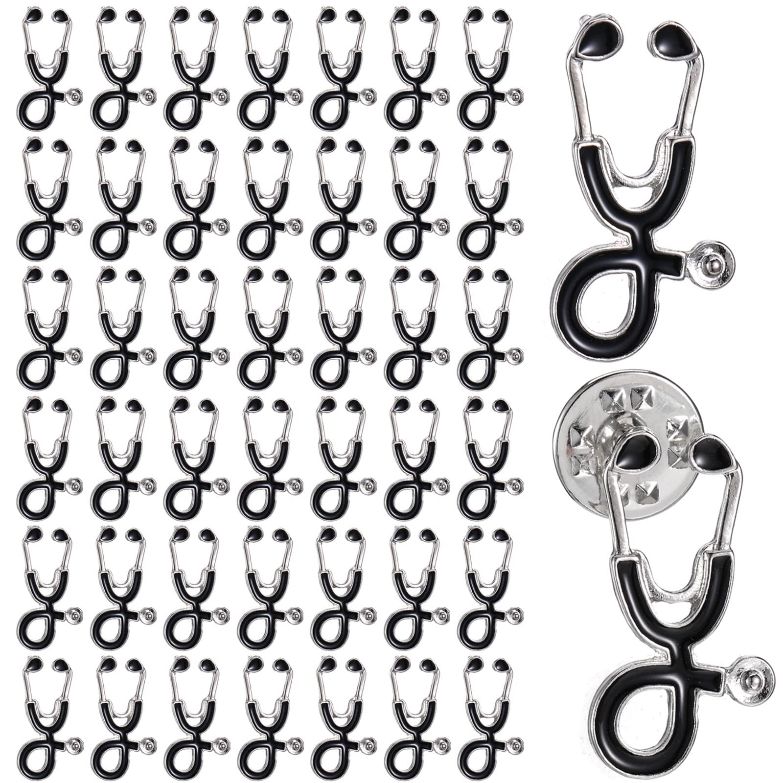 Amazon.com: 100 Pcs Stethoscope Brooch Pins Lapel Brooches Pin Nurse ...