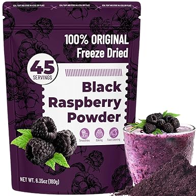 Amazon.com: Black Raspberry Powder 6.35oz - 100% Natural Freeze-Dried ...