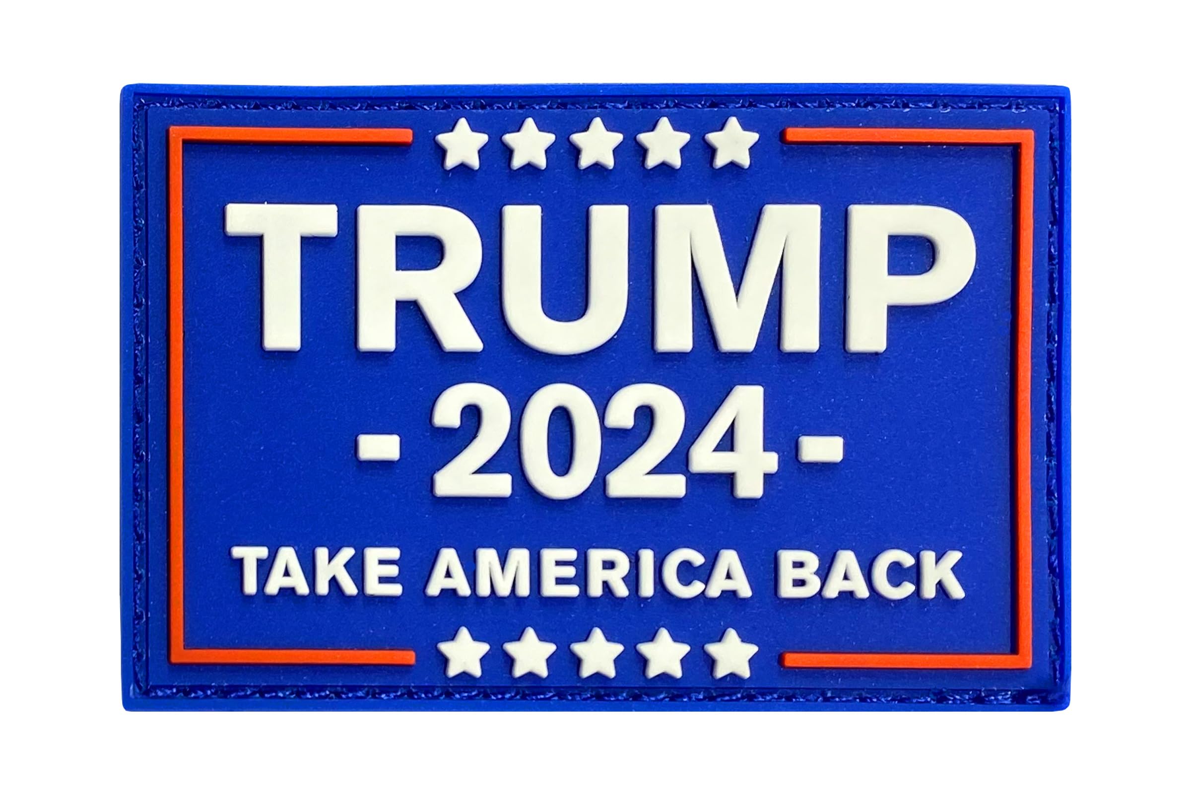Amazon.com: Trump 2024 Take America Back PVC Rubber Morale Patch - Hook ...