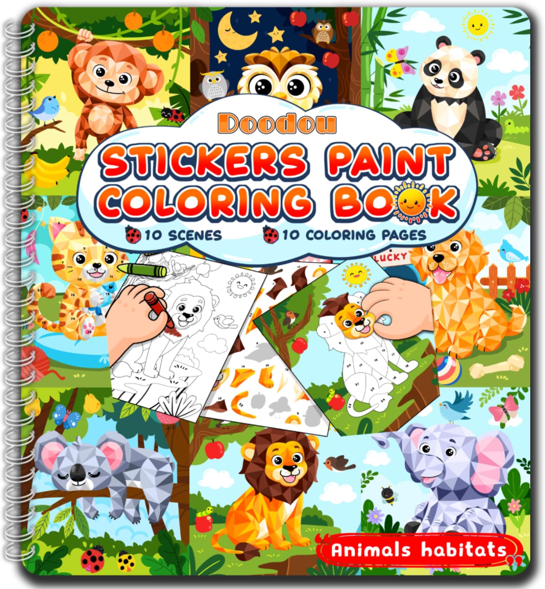 Amazon.com: Animal Habitats Sticker Book, Crafts for Kids Age 4-8 ...