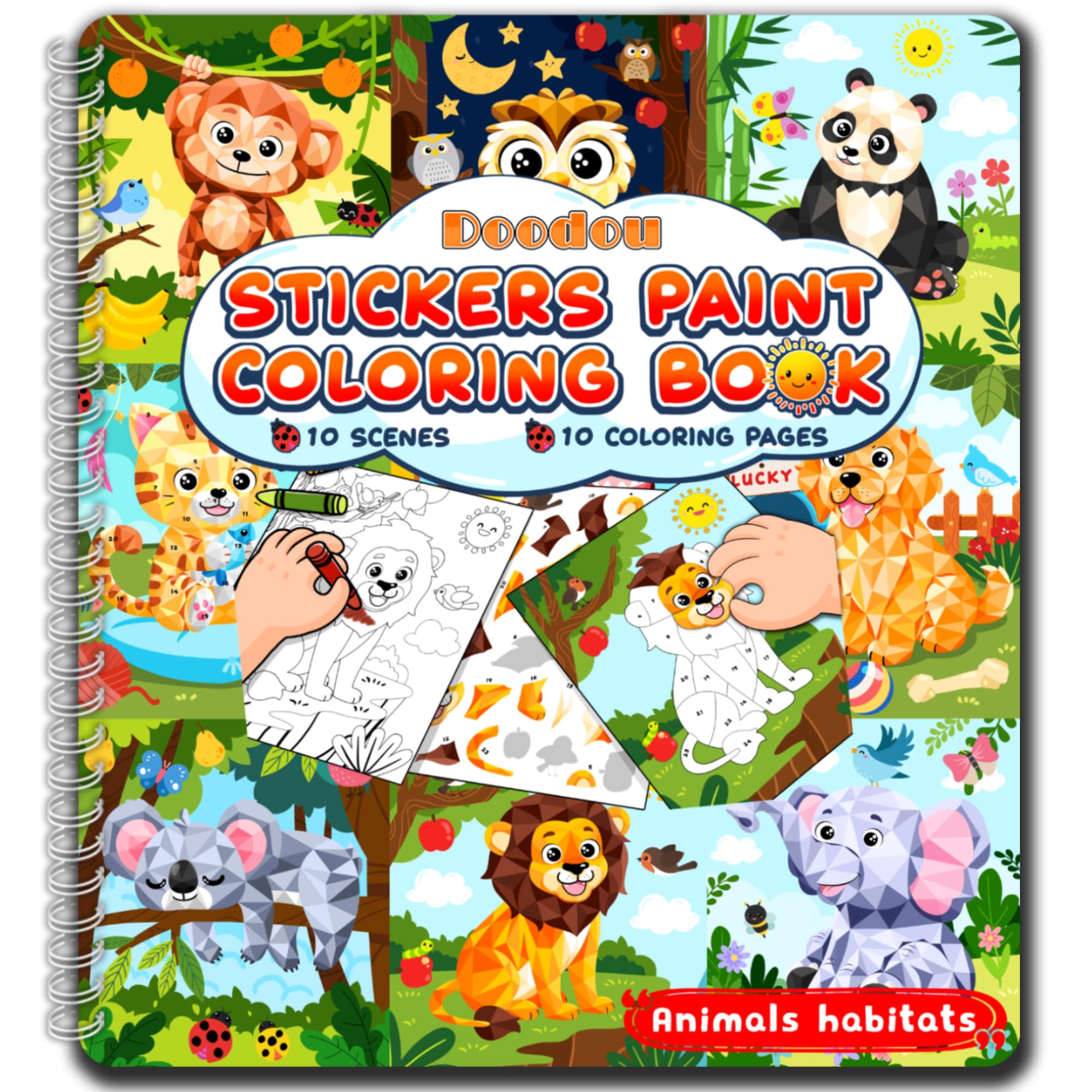 Amazon.com: Animal Habitats Sticker Book, Crafts for Kids Age 4-8 ...