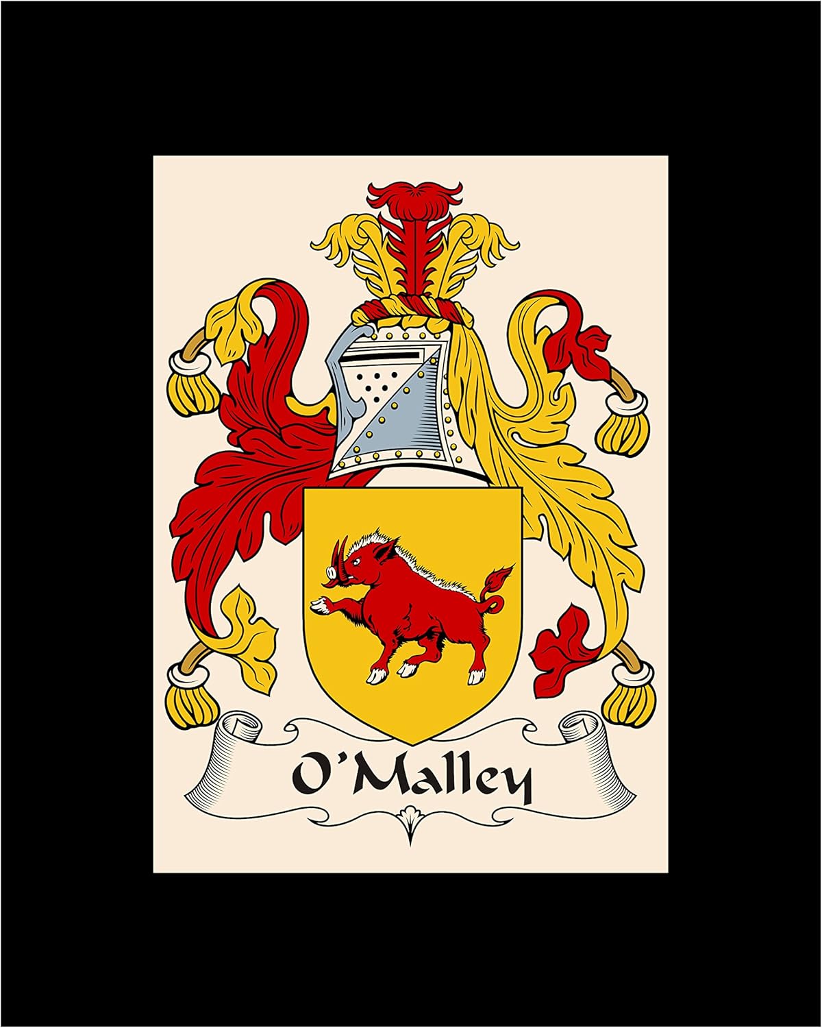 Amazon.com: Carpe Diem Designs O'Malley Coat of Arms/O'Malley Family ...
