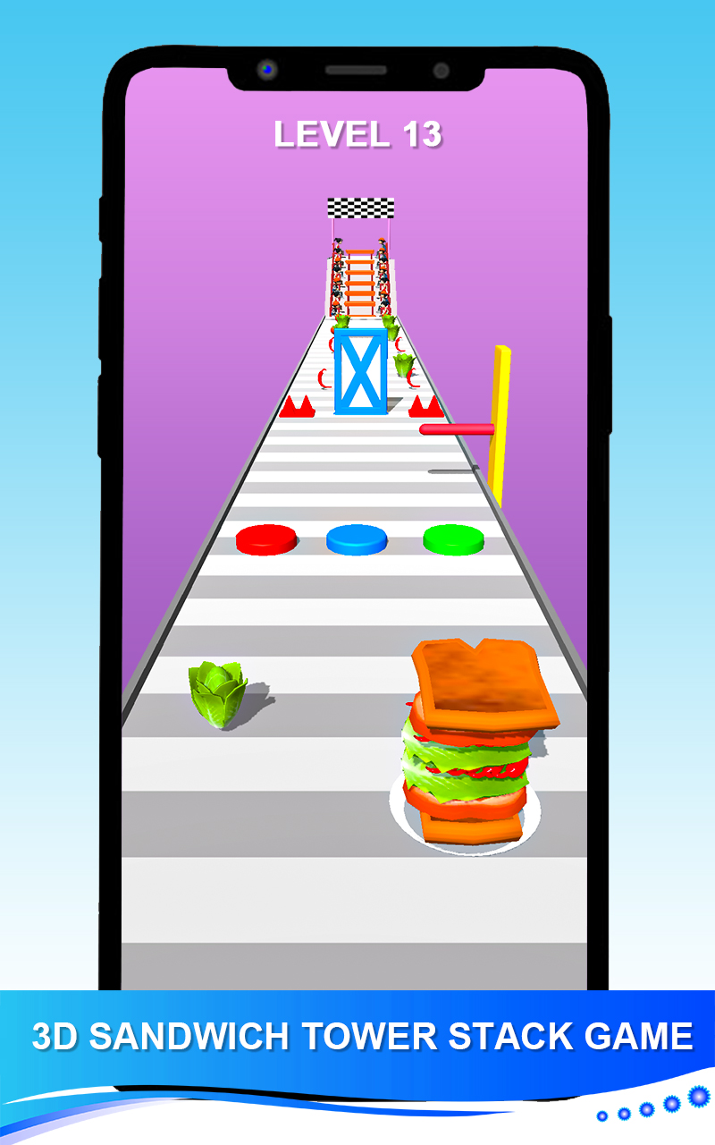 Sandwich Stack Runner: Make a Tall Sandwich Run Tycoon 3D - Spicy ...