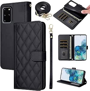 Amazon.com: Furiet Wallet Case for Samsung Galaxy S20 Plus S20+ 5G with Wrist Strap, Shoulder ...