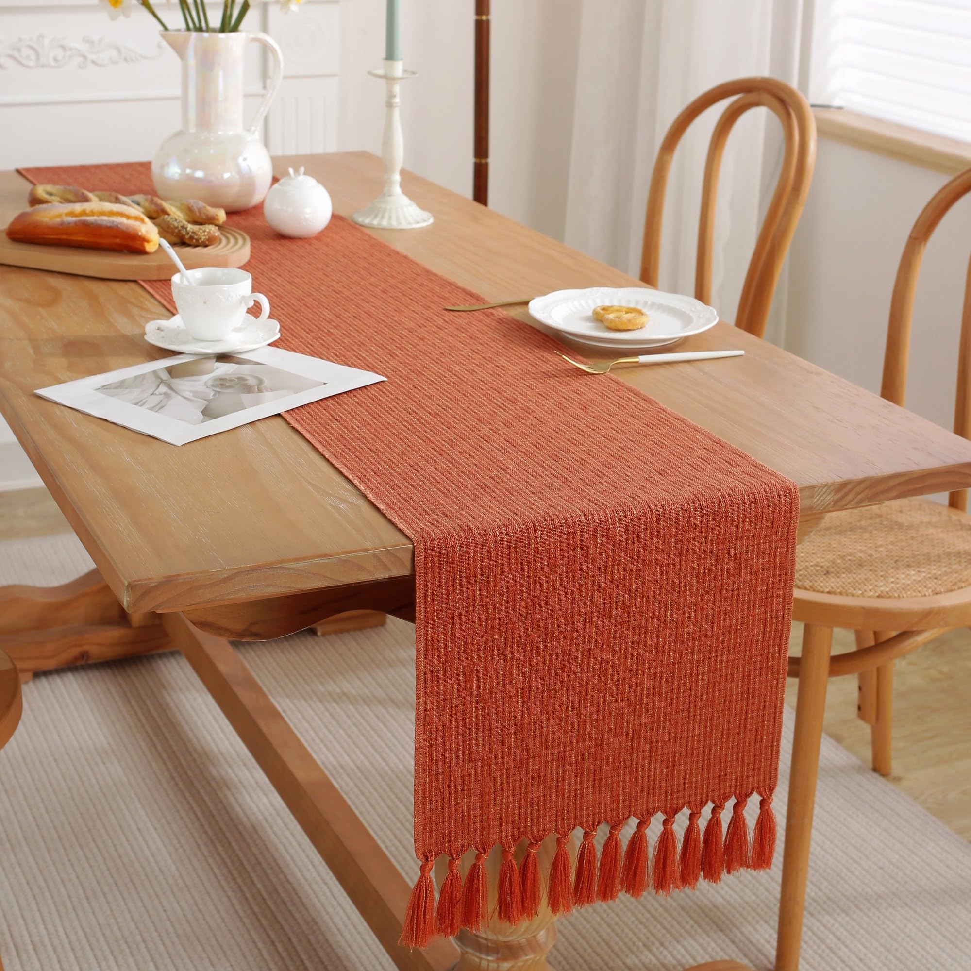 Amazon.com: JIALE Fall Table Runner, Rustic Farmhouse Table Runners ...