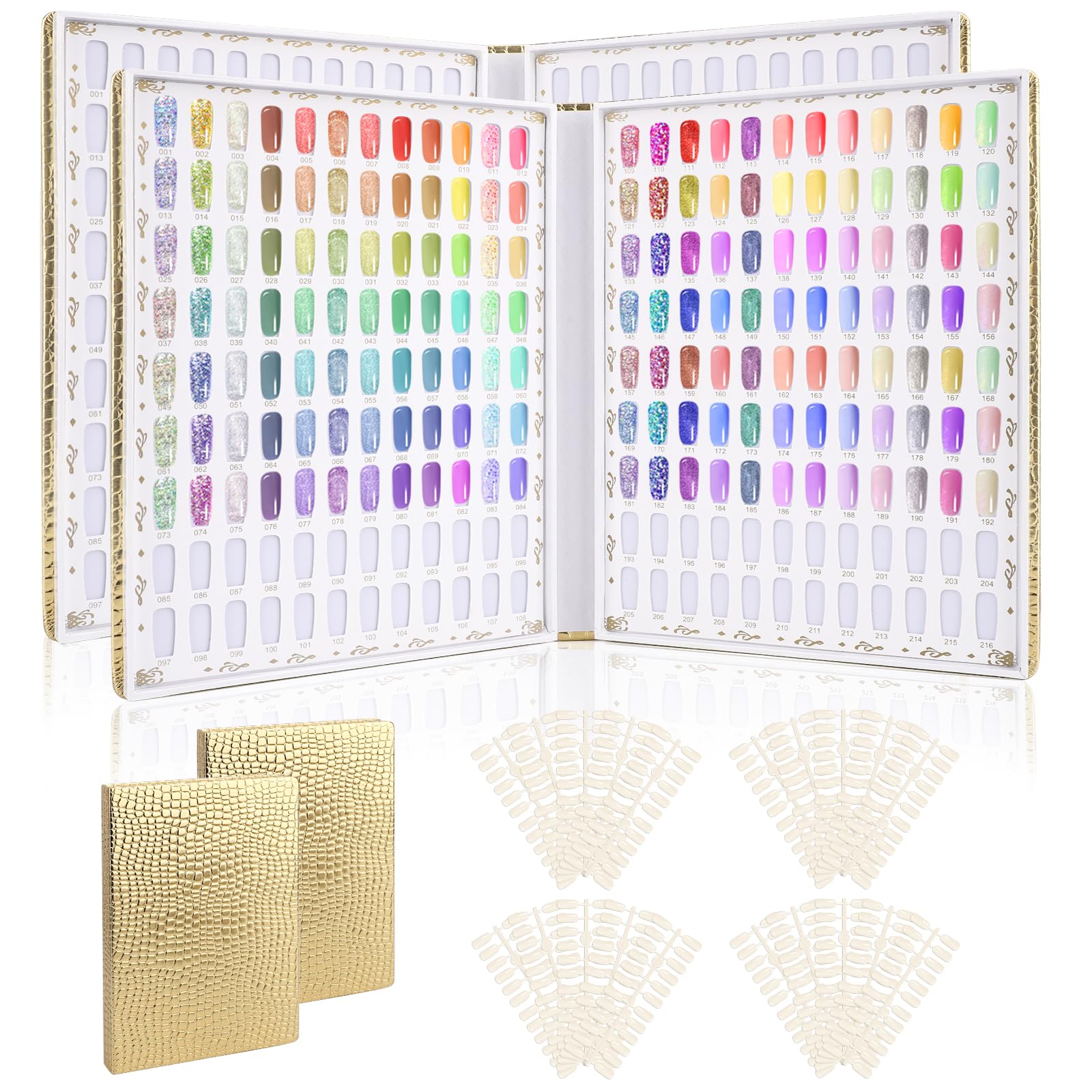 Amazon.com : Segbeauty 2 Pack 216 Colors Nail Display Book, Nail Gel ...