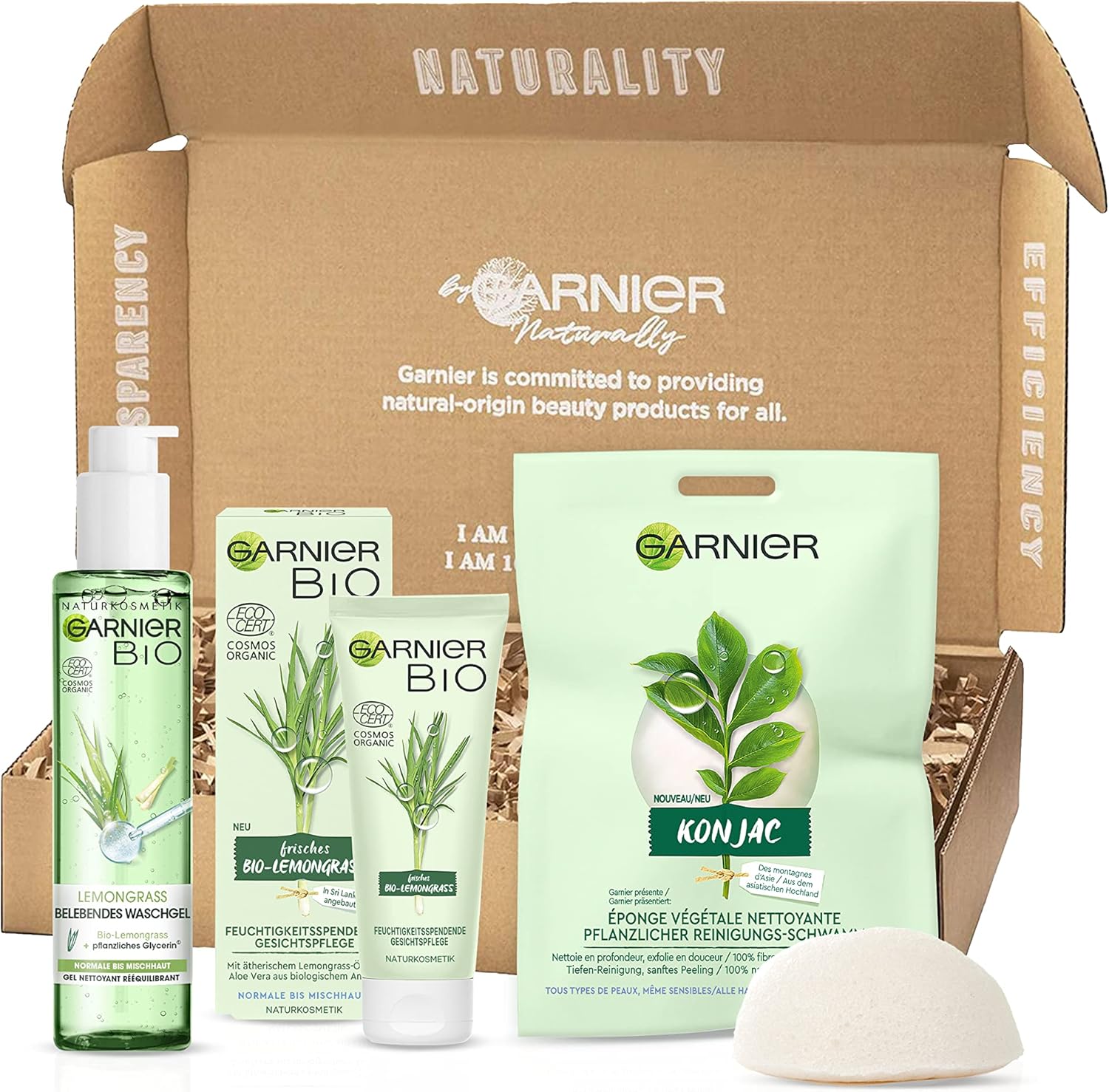 Garnier Organic Natural Cosmetics Facial Care Set - 3 Piece Gift Set ...