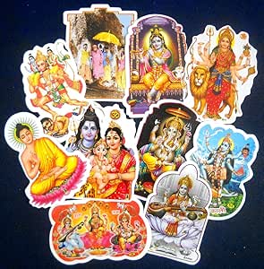 Amazon.com: Wholesale lot of 10 Small Hindu Gods Stickers (Size - 3 ...