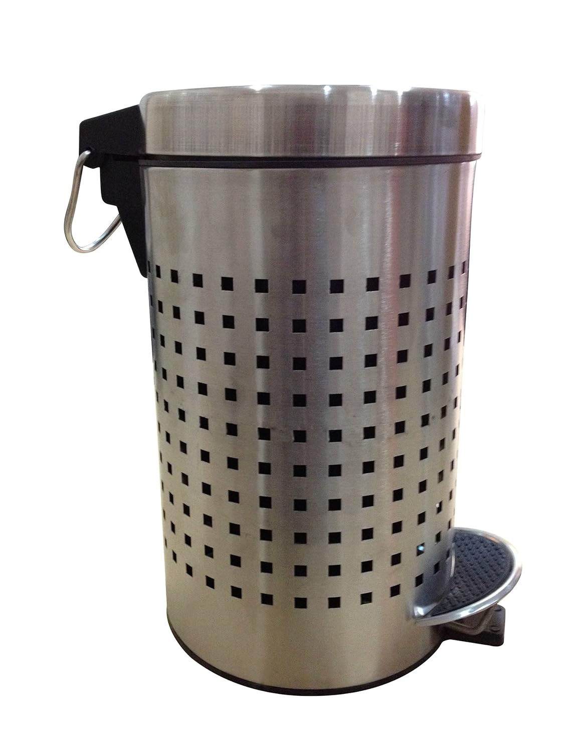 HMSTEELS Stainless steel Pedal Dustbin Square Perforated 12ltr(24.5 ...