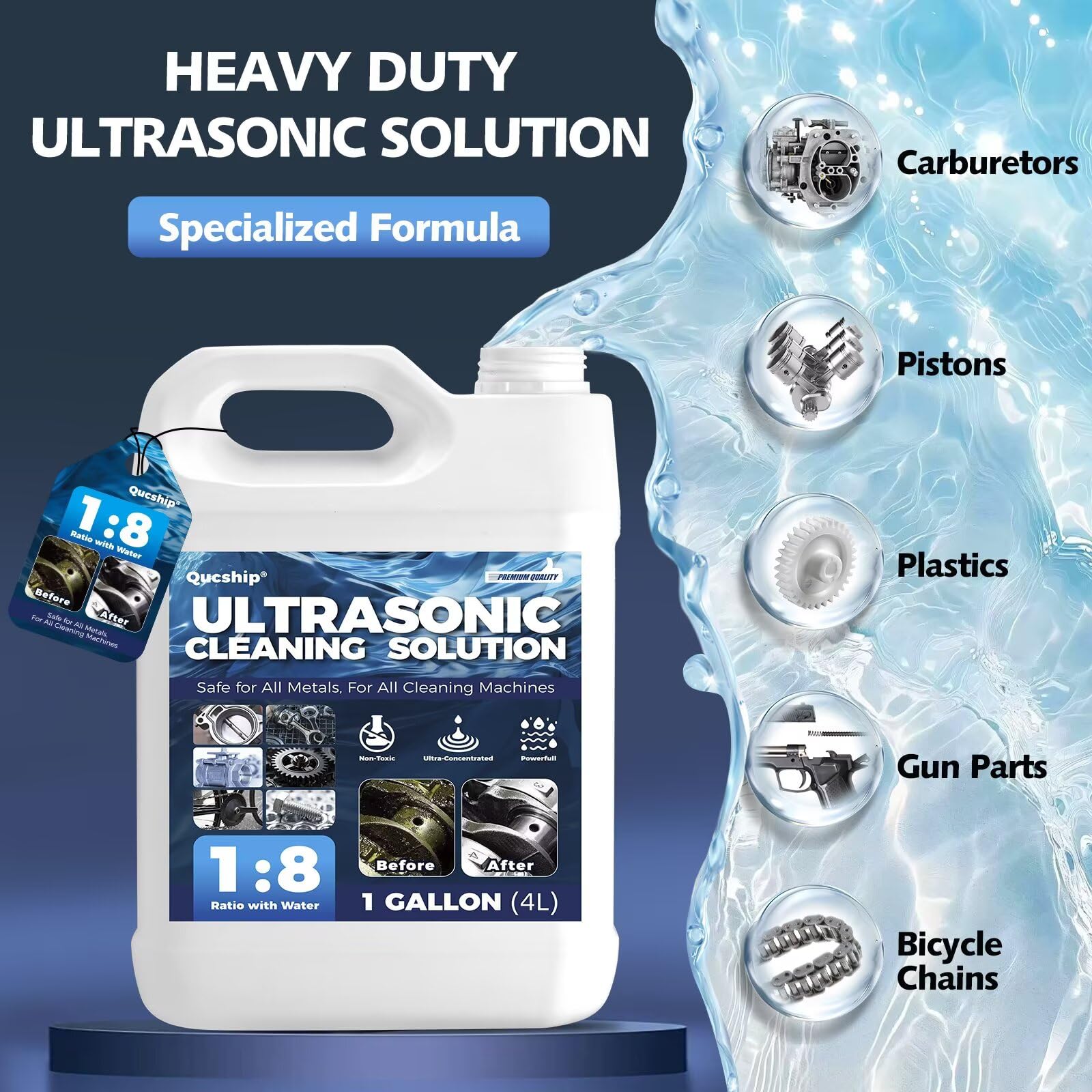 Snapklik.com : Qucship Makes 9 Gallons Concentrated Ultrasonic Cleaner ...