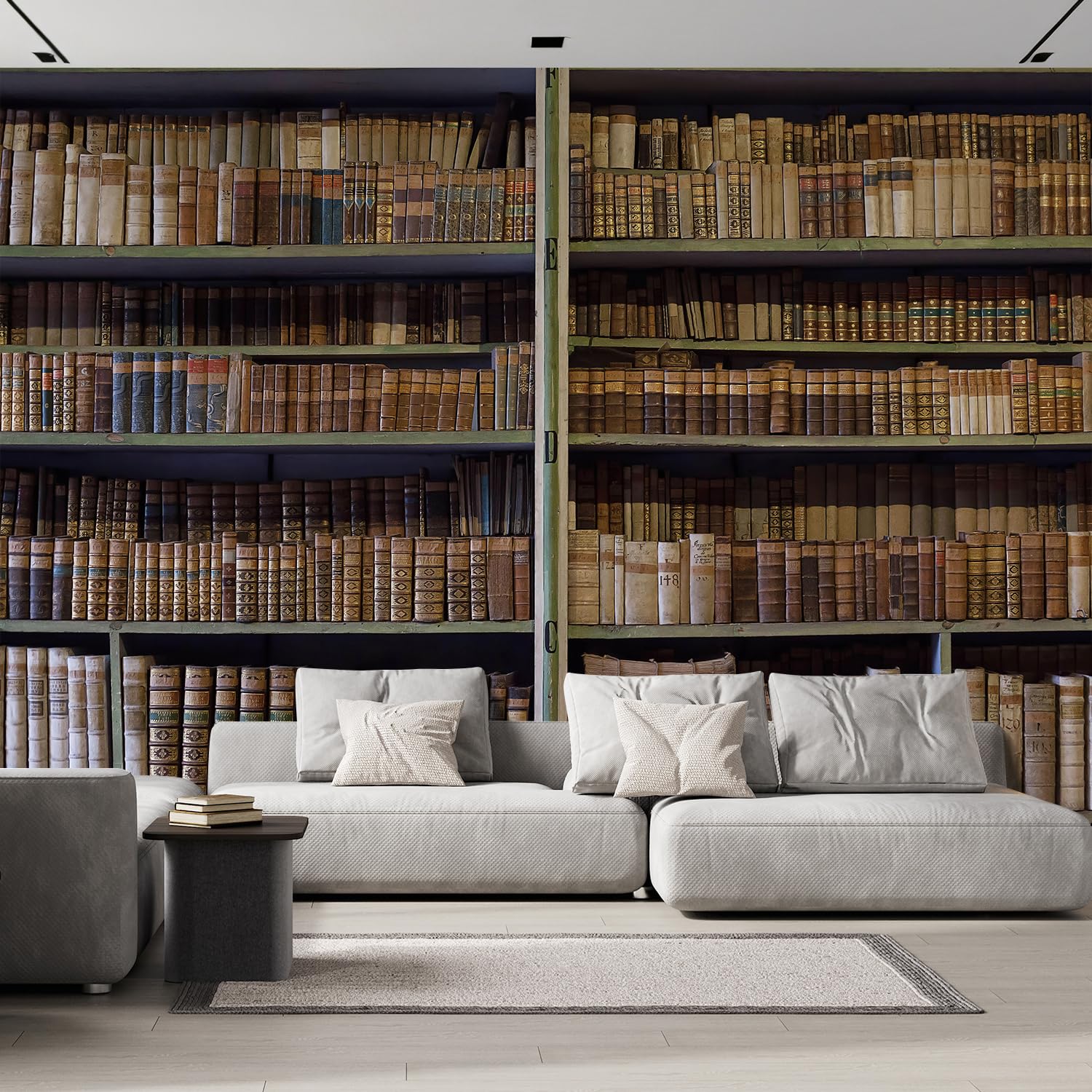 Amazon.com: wall26 - Historic Old Books in Ancient Library, Wooden ...