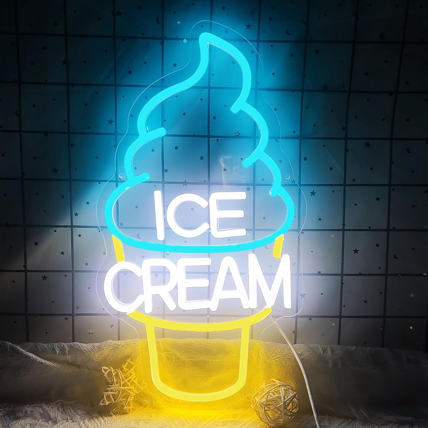 Ice Cream Neon Sign Dimmable Ice Cream Led Light for Wall Decor Ice ...