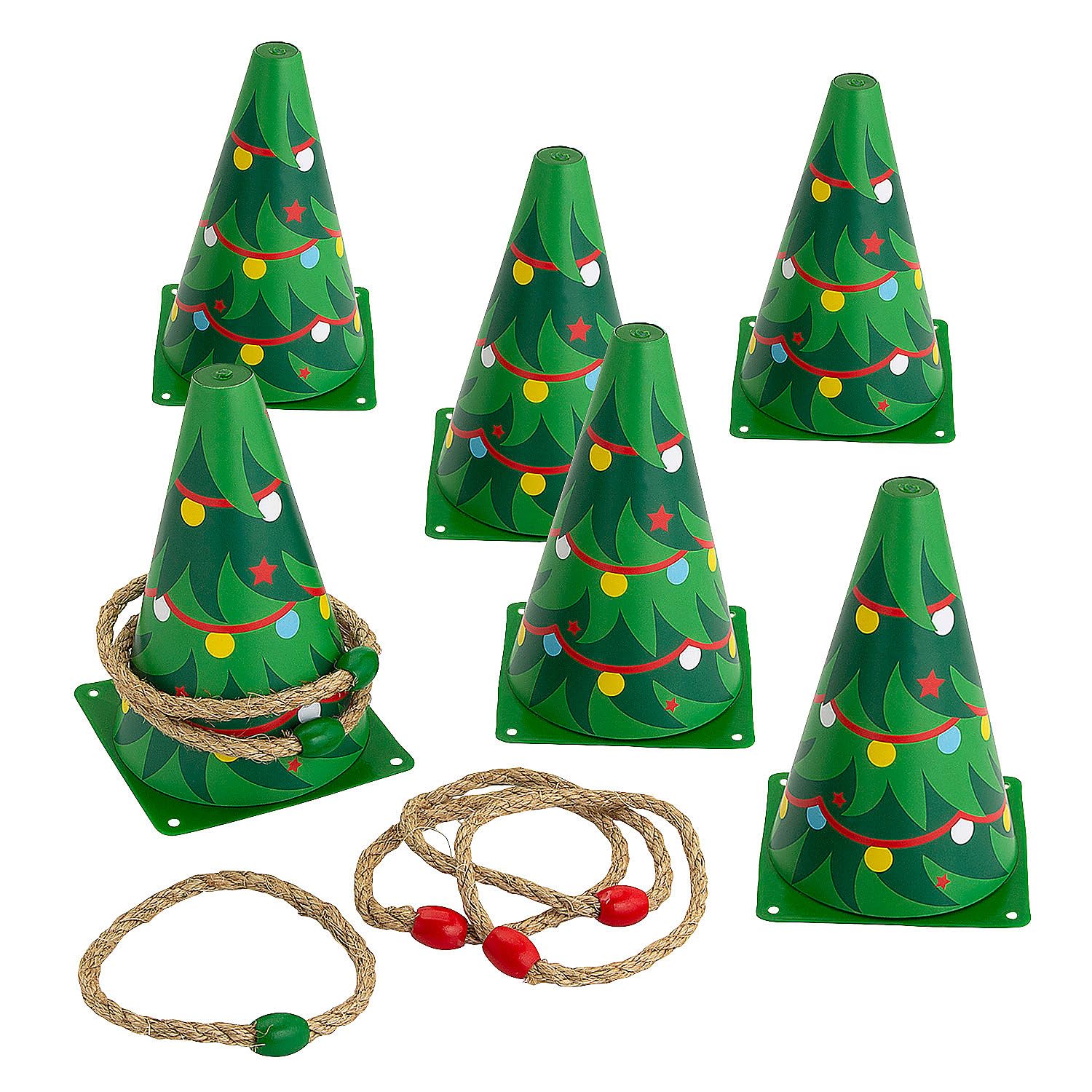 Amazon.com: Fun Express Christmas Tree Cone Ring Toss Game : Sports ...