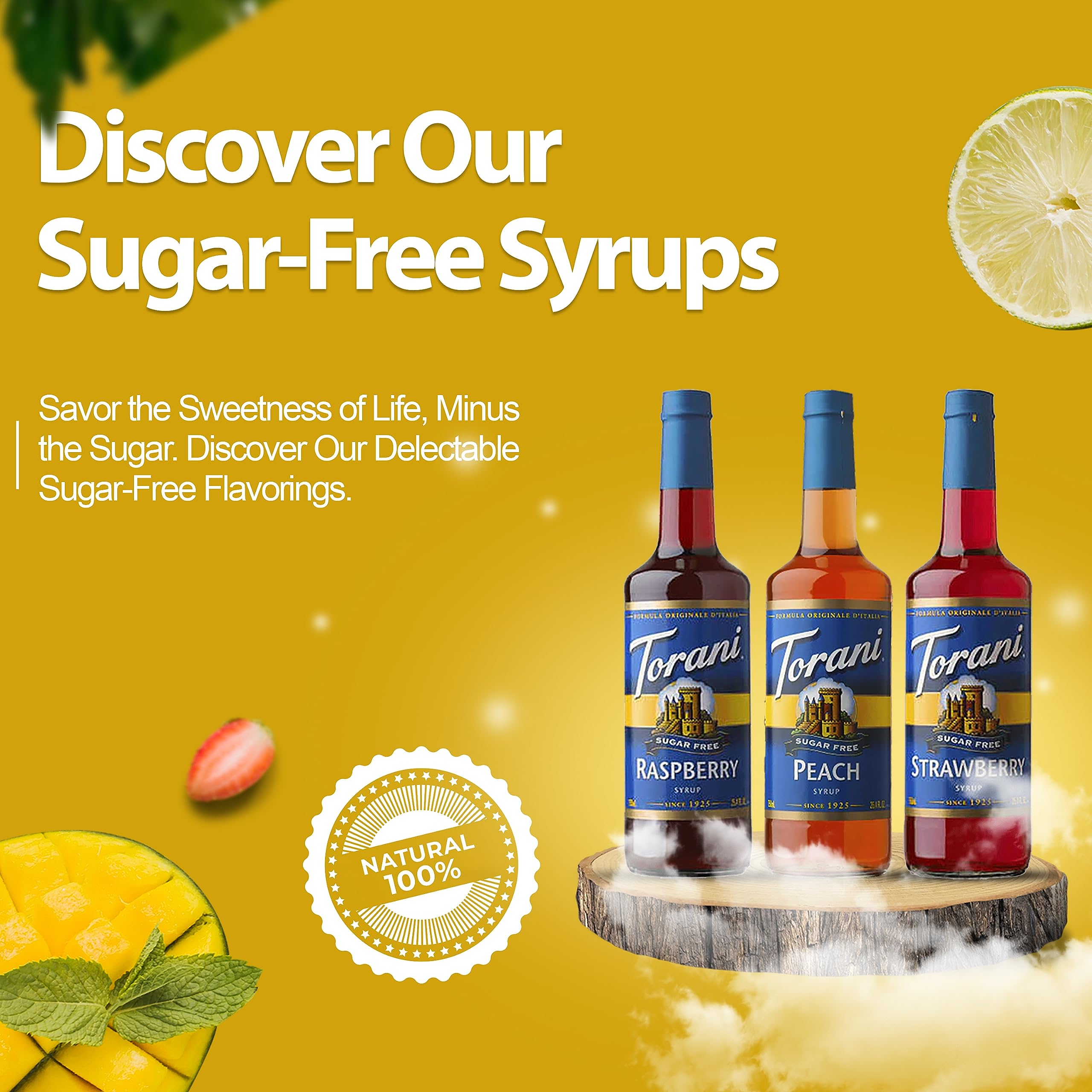 Snapklik.com : Torani Sugar-Free Syrup Trio - Peach, Strawberry ...