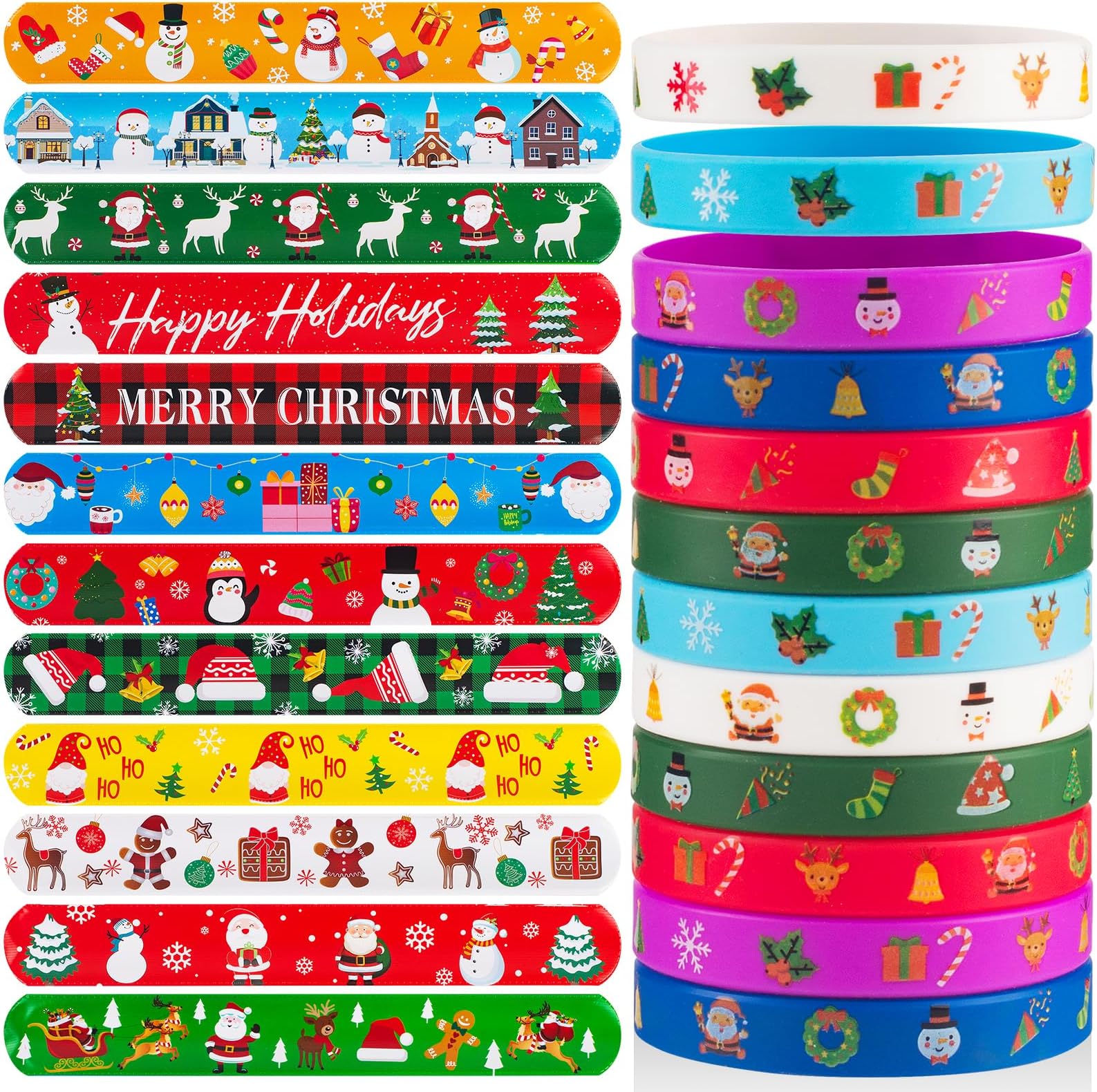 Amazon.com: Crtiin 48 Pcs Christmas Stackable Push Pencil and ...