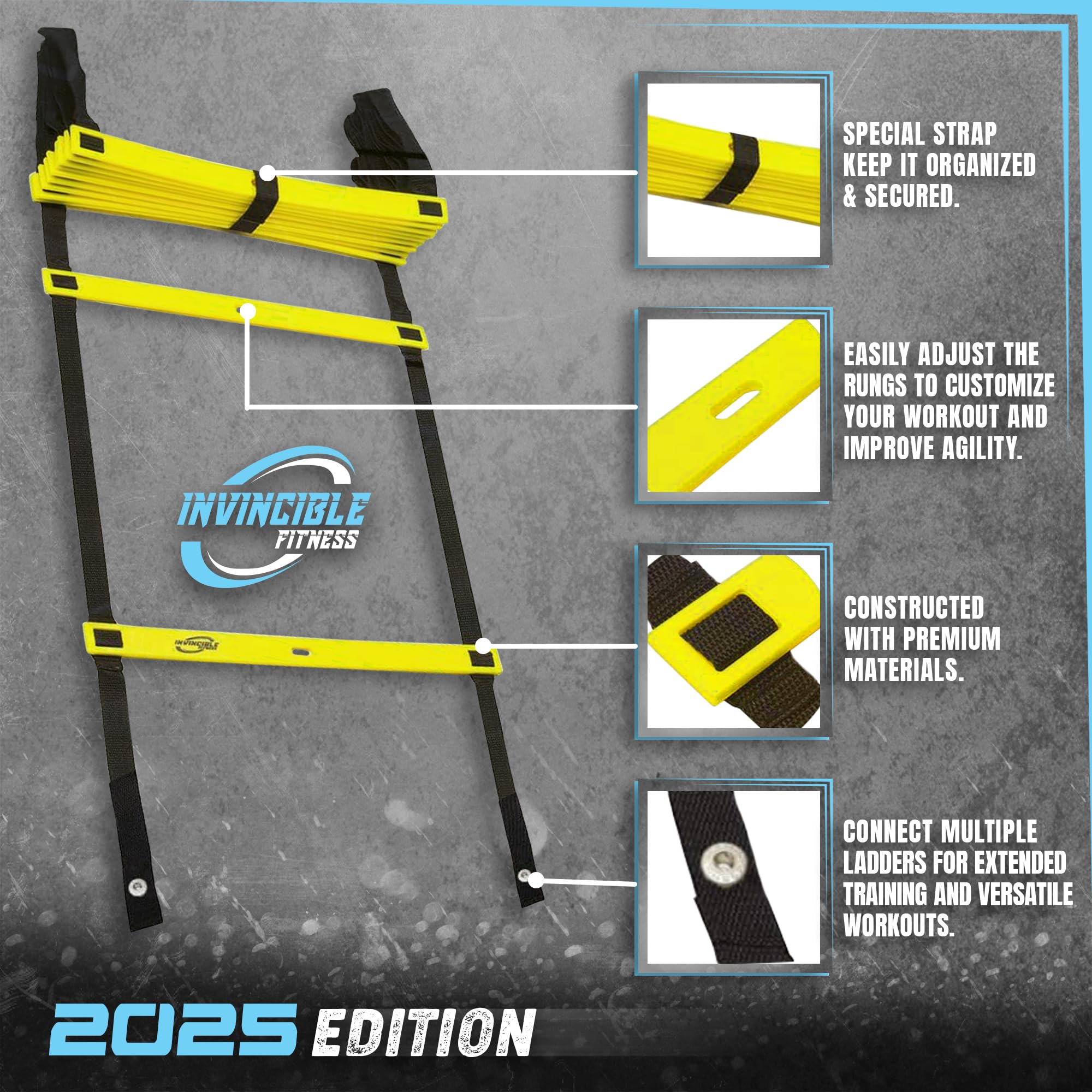 Snapklik.com : Invincible Fitness 20ft Agility Ladder - Enhance Speed