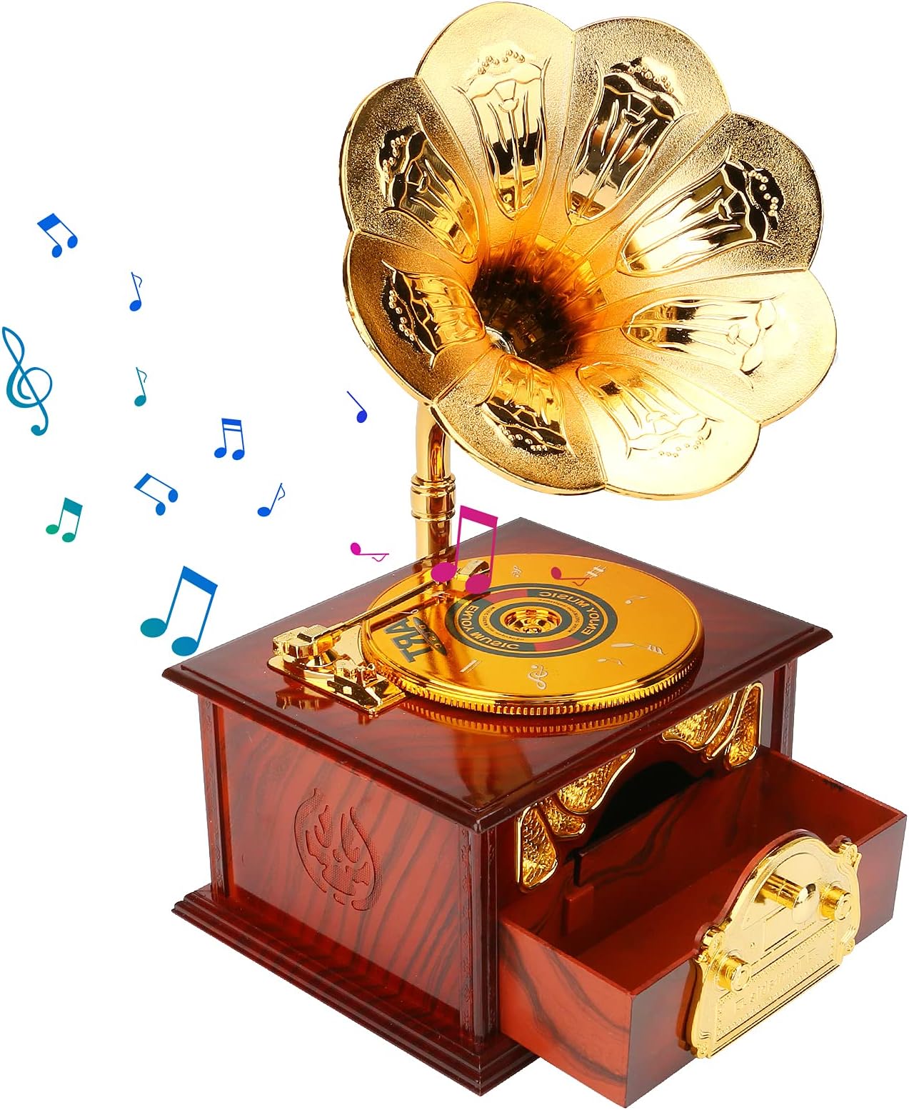Amazon.com: Gramophone Music Box, Classical Trumpet Gramophone Cosmetic ...
