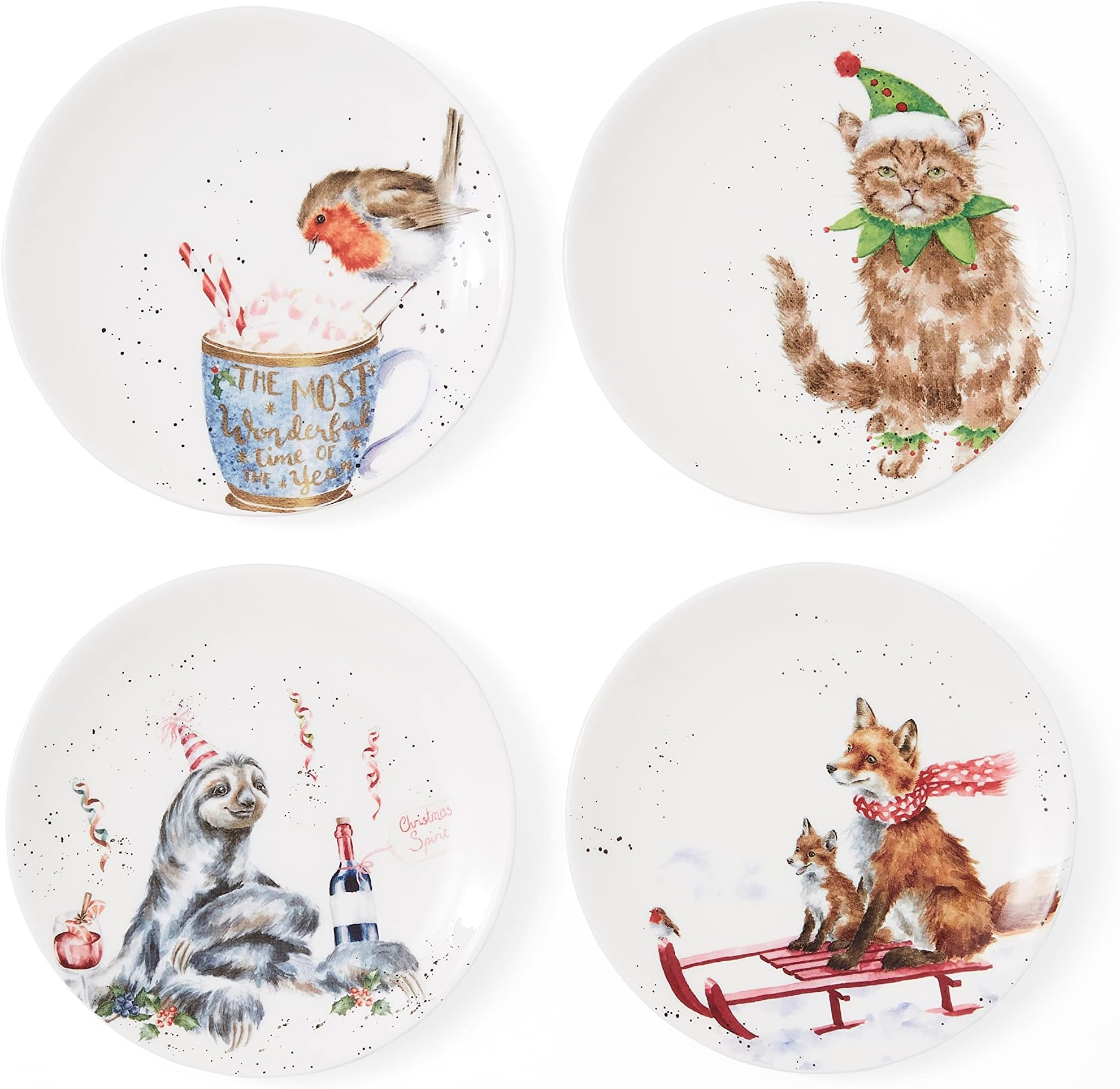 Amazon.com: Portmeirion Home & Gifts Wrendale Coupe Plate 8" - Assorted ...