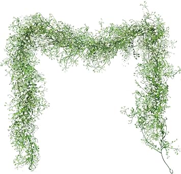 Amazon.com: RECUTMS Artificial Hanging Vines Garland Faux Ferns Leaves ...