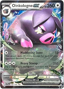 Amazon.com: Pokemon - Oinkologne ex 158/198 - Scarlet & Violet - Double ...