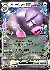 Amazon.com: Pokemon - Oinkologne ex 158/198 - Scarlet & Violet - Double ...