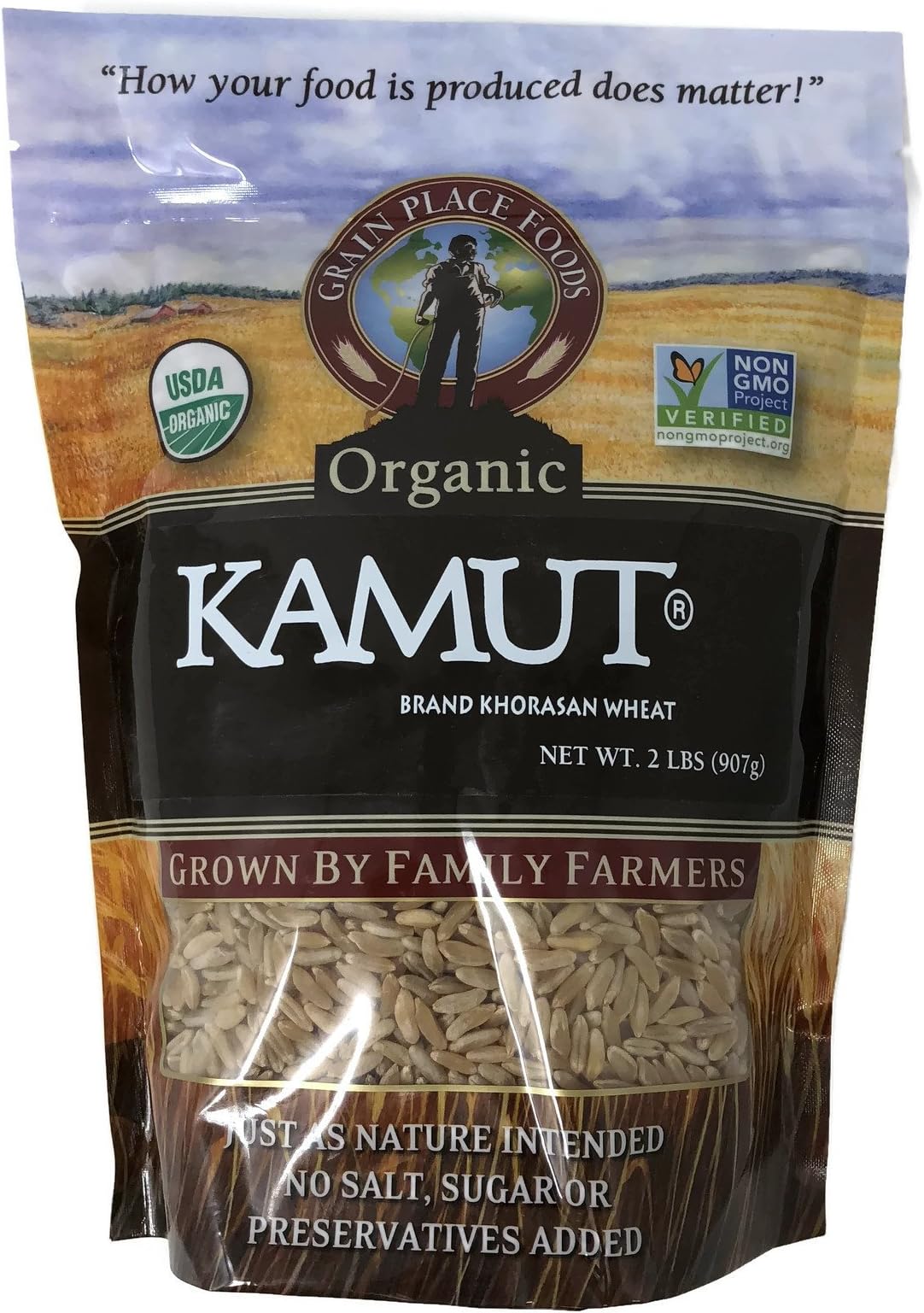 Amazon.com : Grain Place Foods Non-GMO Organic Rolled Kamut® Khorasan ...