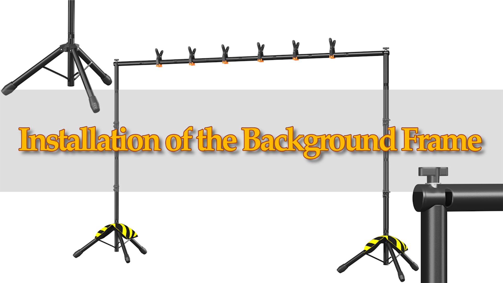 Watch installation of backdrop stand on Amazon Live