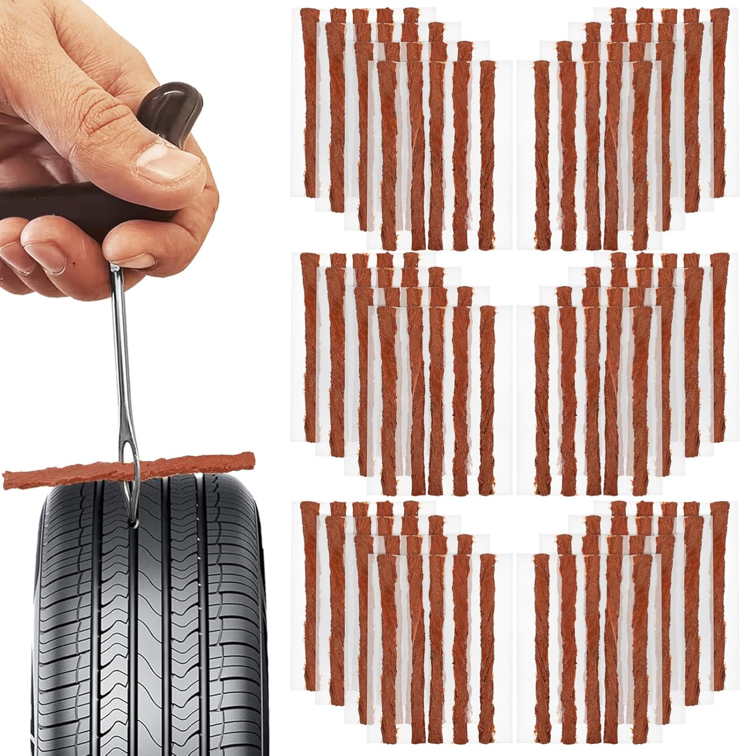 Amazon.com: GLEAVI 90 Pcs Tire Repair Strings: Automotive Tool Tire ...