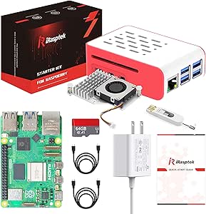 Amazon.com: iRasptek Starter Kit for Raspberry Pi 5 RAM 8GB -Pre-Loaded with 64GB Edition ...