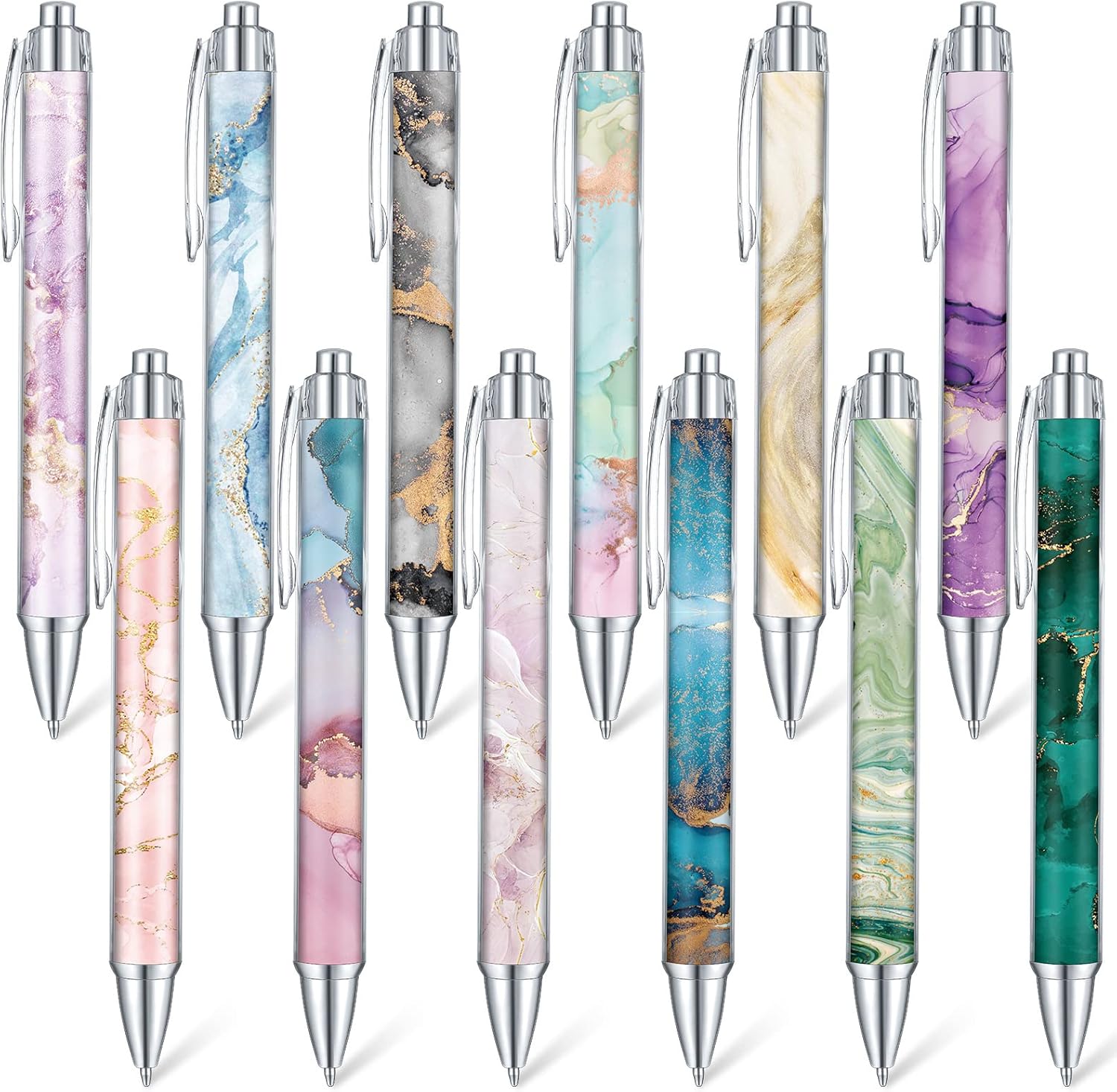 Amazon.com : Harloon Funny Ballpoint Pens Marble Pattern Pens for Women ...