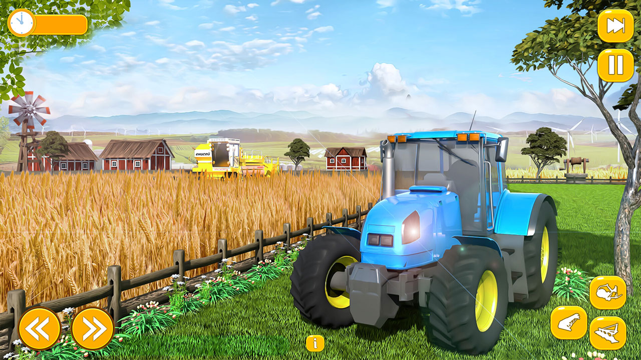 Farming Tractor Driving Simulator Harvester Game - Real Tractor Driving ...